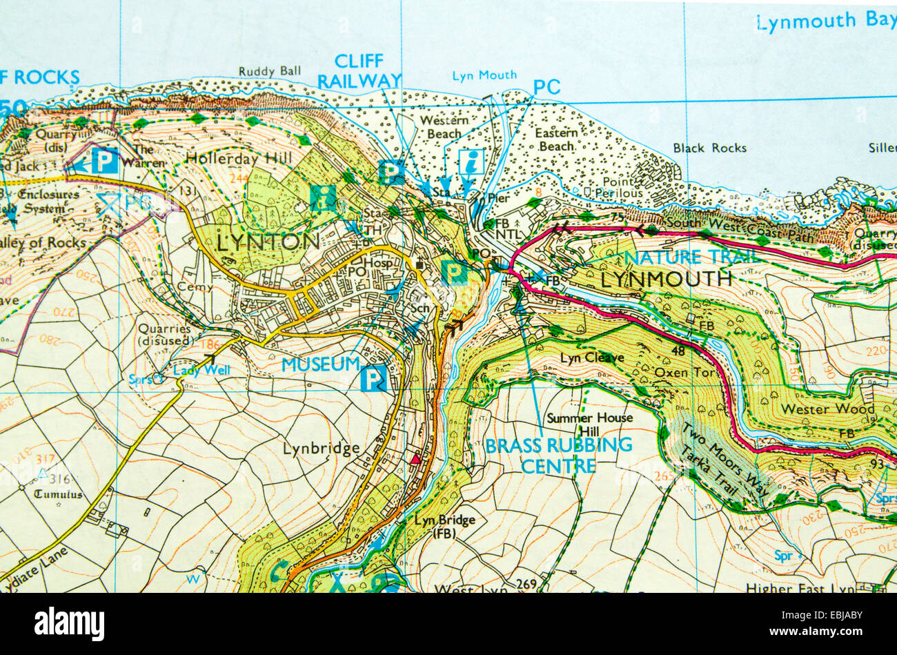 Map Of Exmoor High Resolution Stock Photography and Images - Alamy
