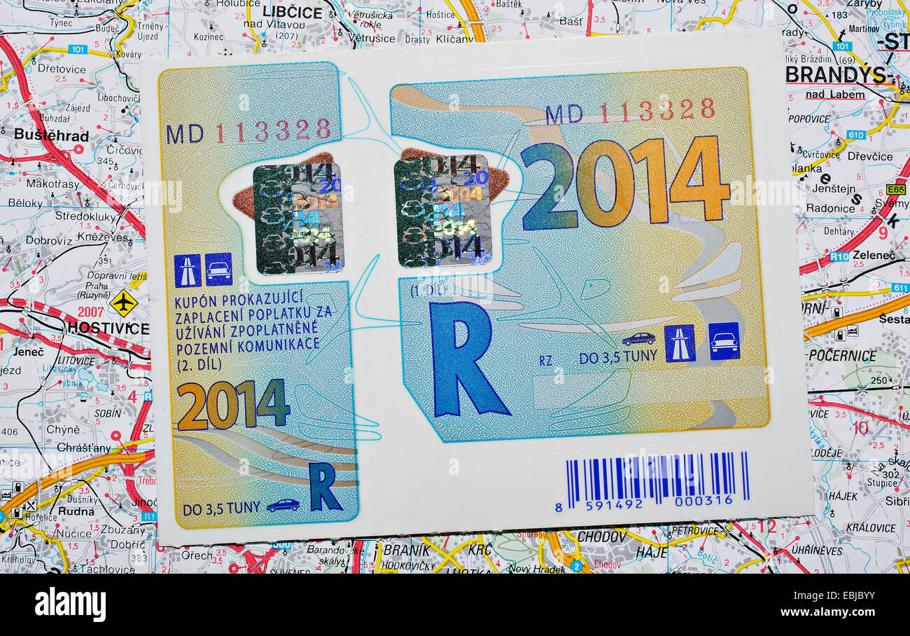 Czech Highway Vignette, 2014 Stock Photo - Alamy