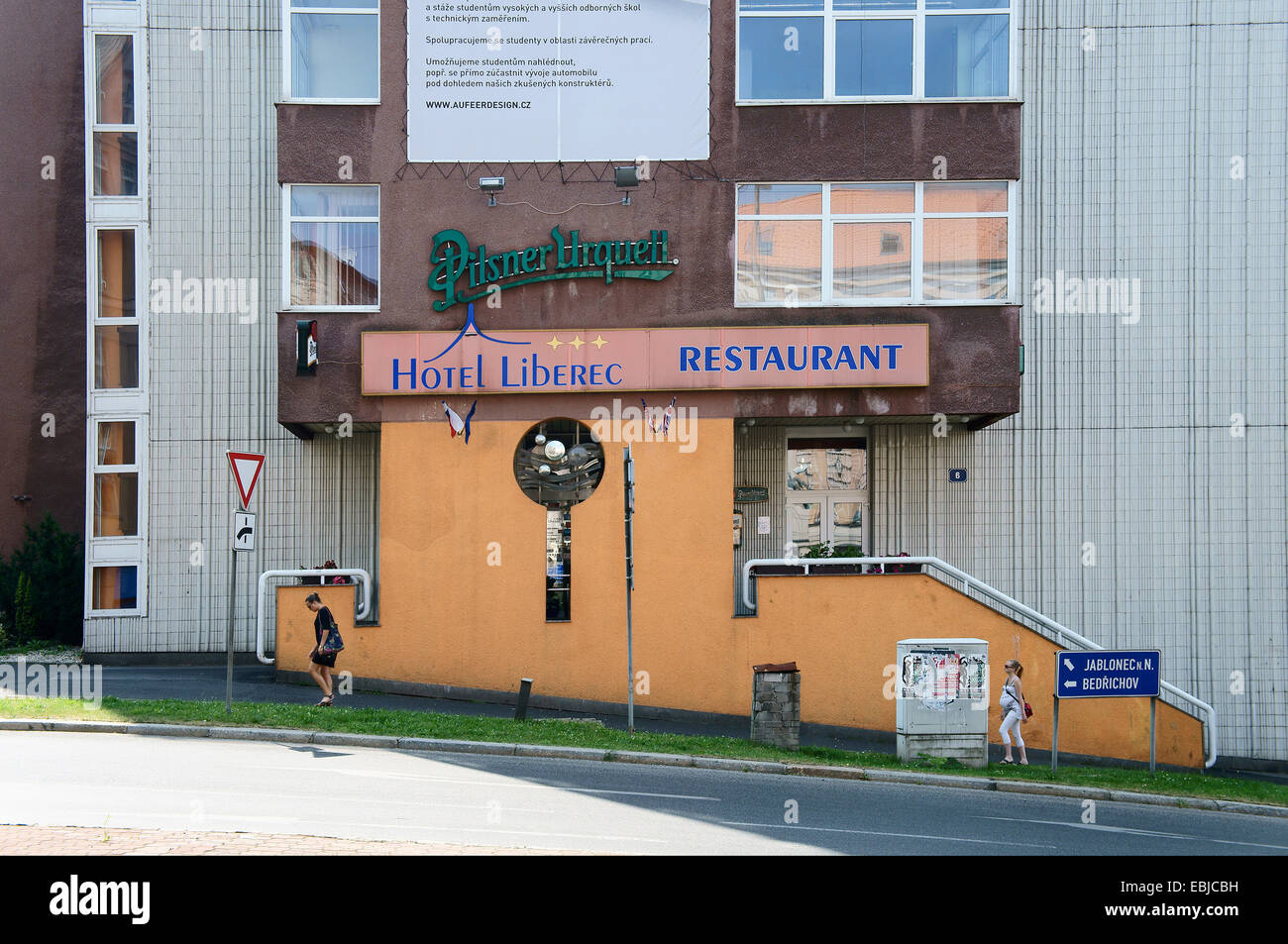 hotel Liberec, restaurant, Pilsner Urquell Stock Photo - Alamy
