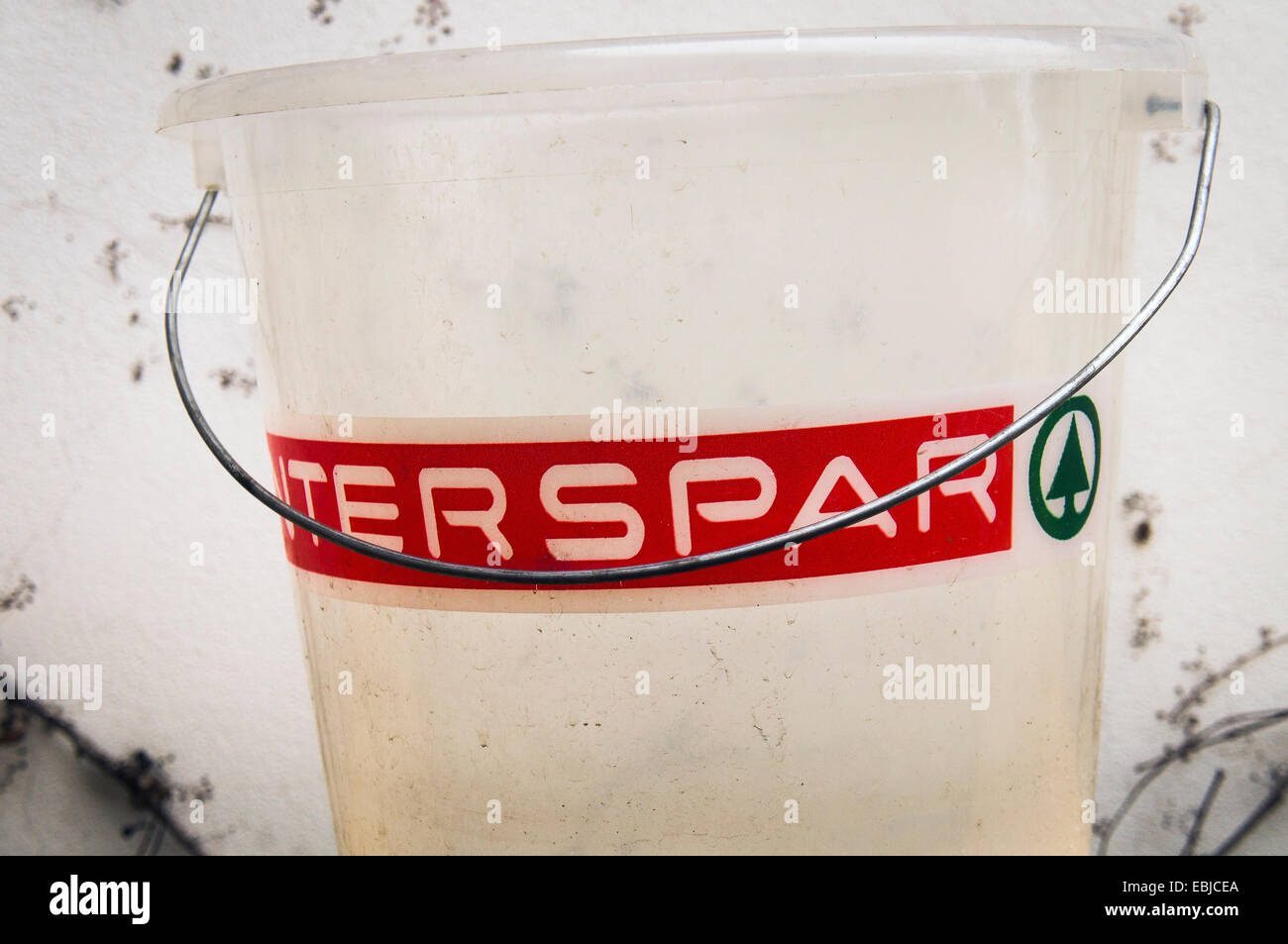 Interspar supermarket, logo, pail, bucket Stock Photo - Alamy