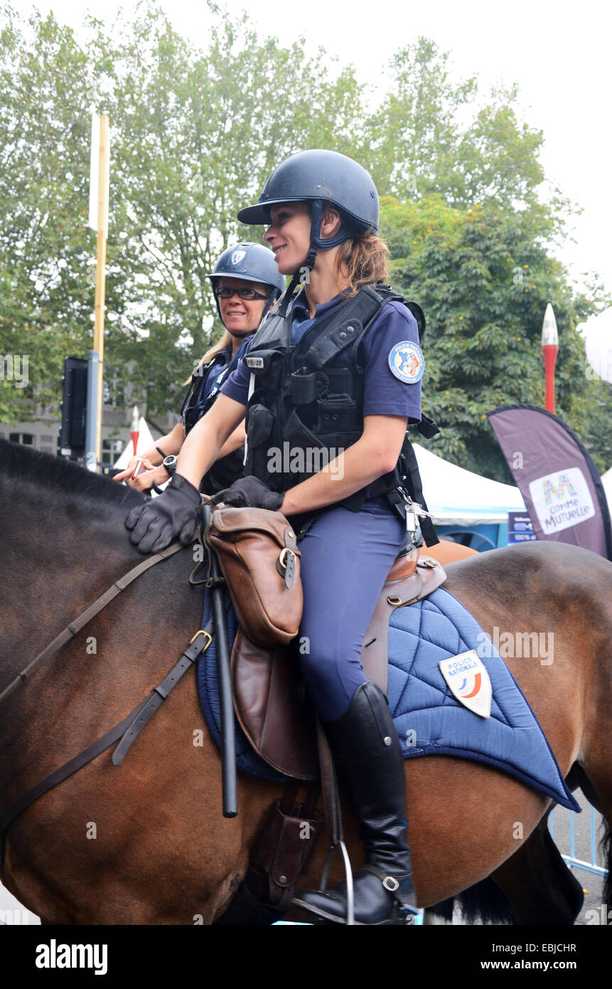 equestrian police force Lille France Stock Photo - Alamy