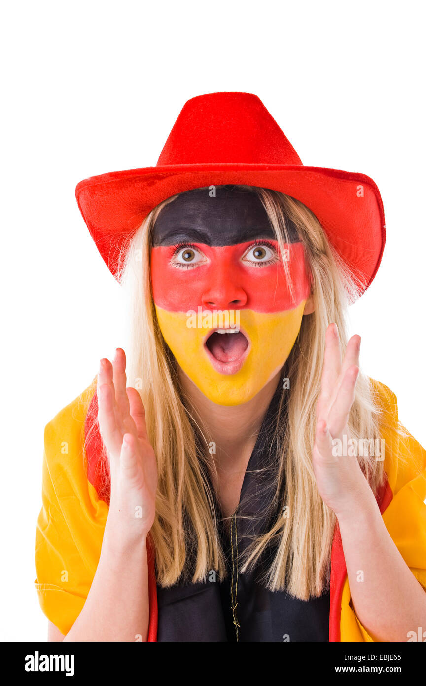 german female soccer fan Stock Photo - Alamy