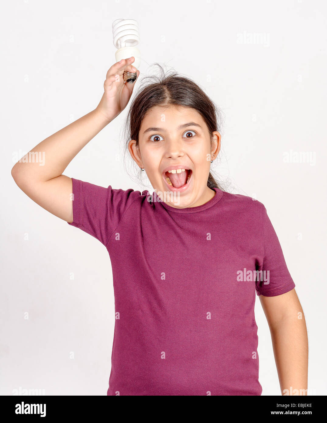 Girl lightbulb hi-res stock photography and images - Alamy