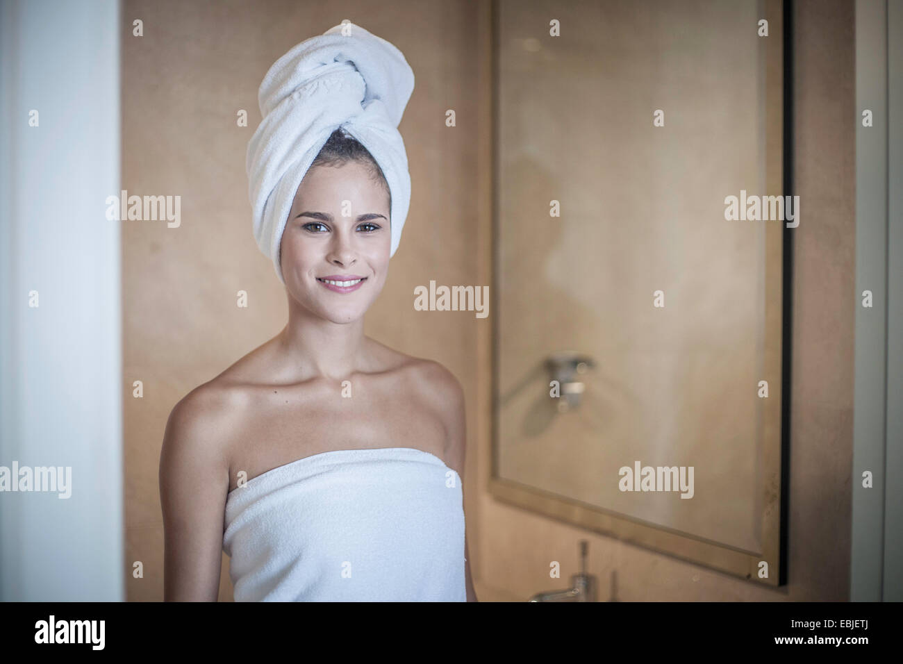 Beautiful young woman towel hi-res stock photography and images - Alamy