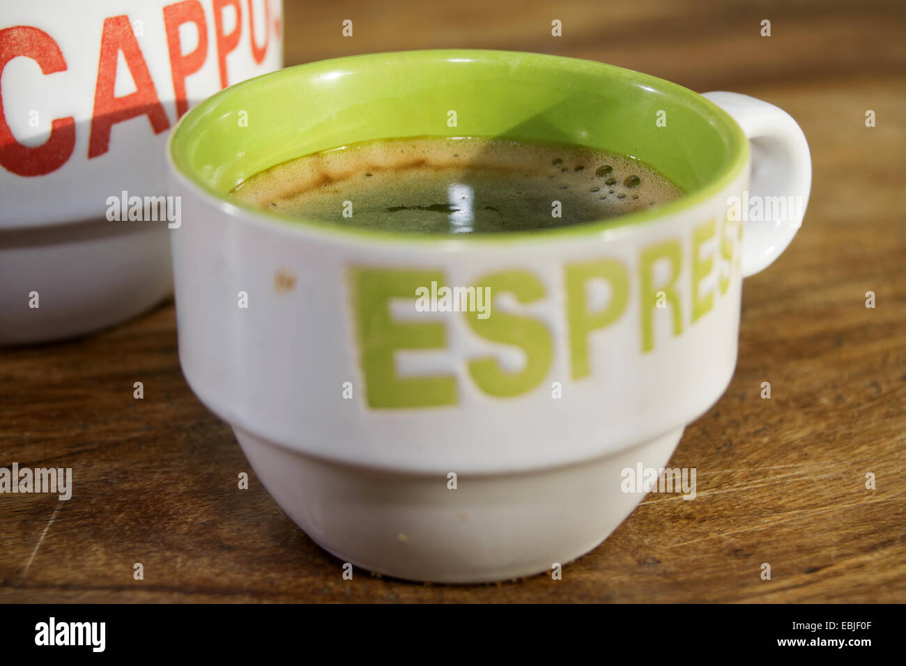 Italian breakfast: aromatic coffee espresso with cookies Stock Photo ...