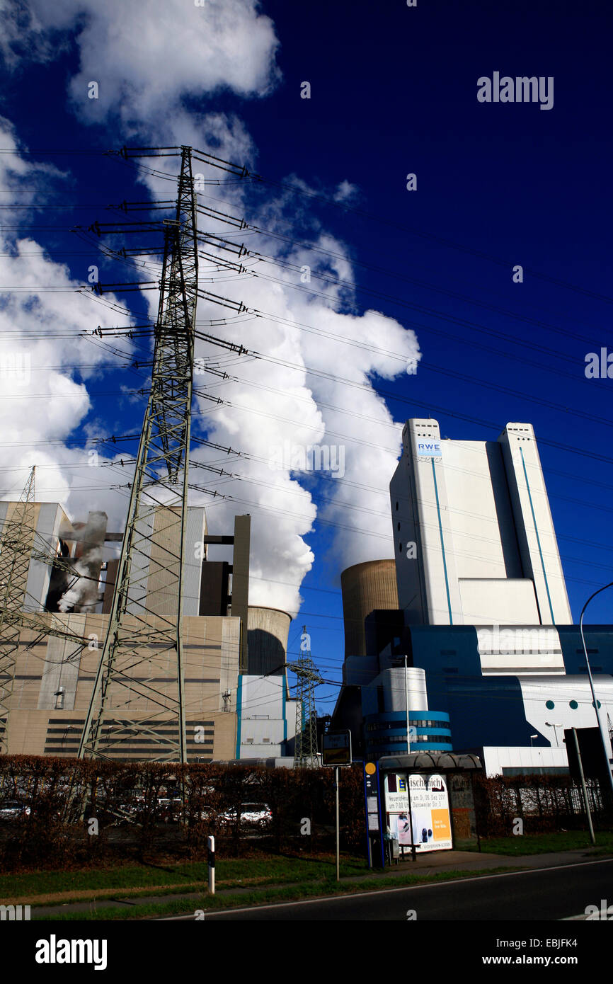 brown coal power station Niederaussem, Germany, North Rhine-Westphalia ...