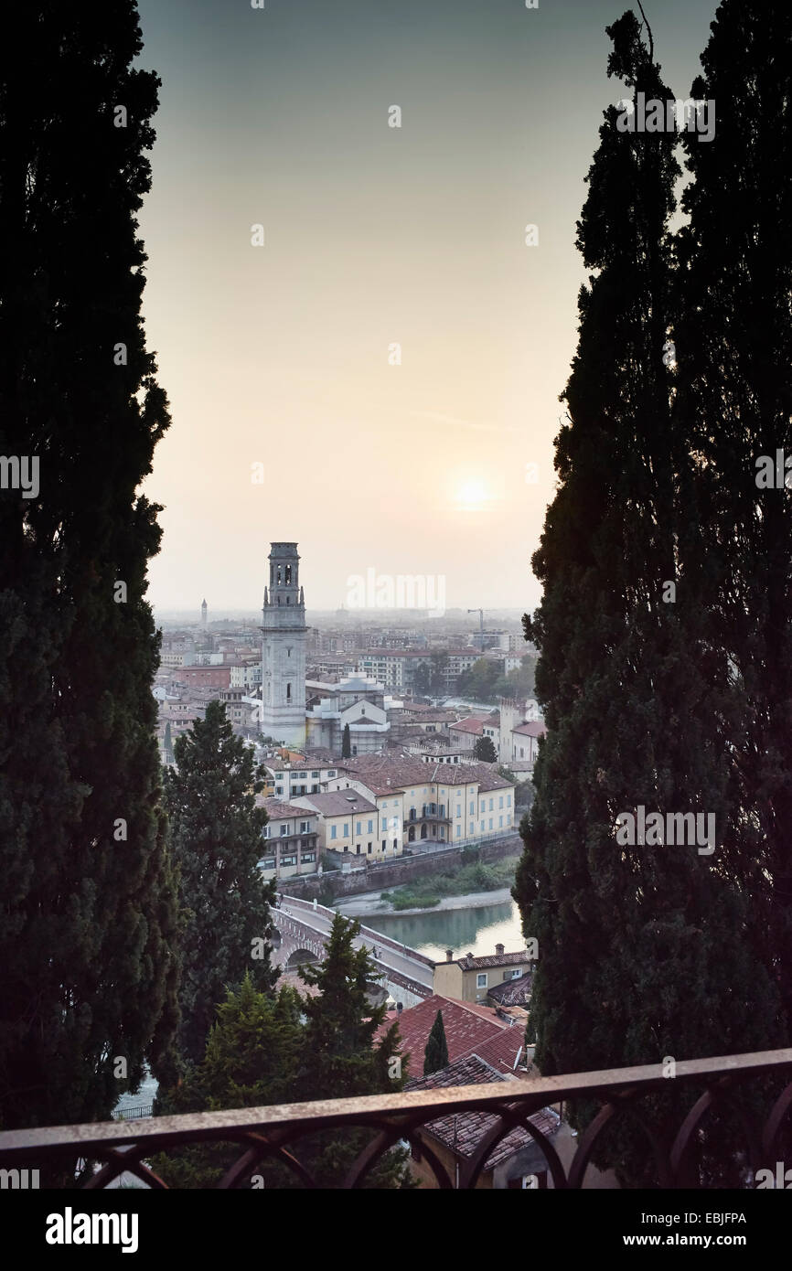 Elevated view of Verona, Italy Stock Photo - Alamy