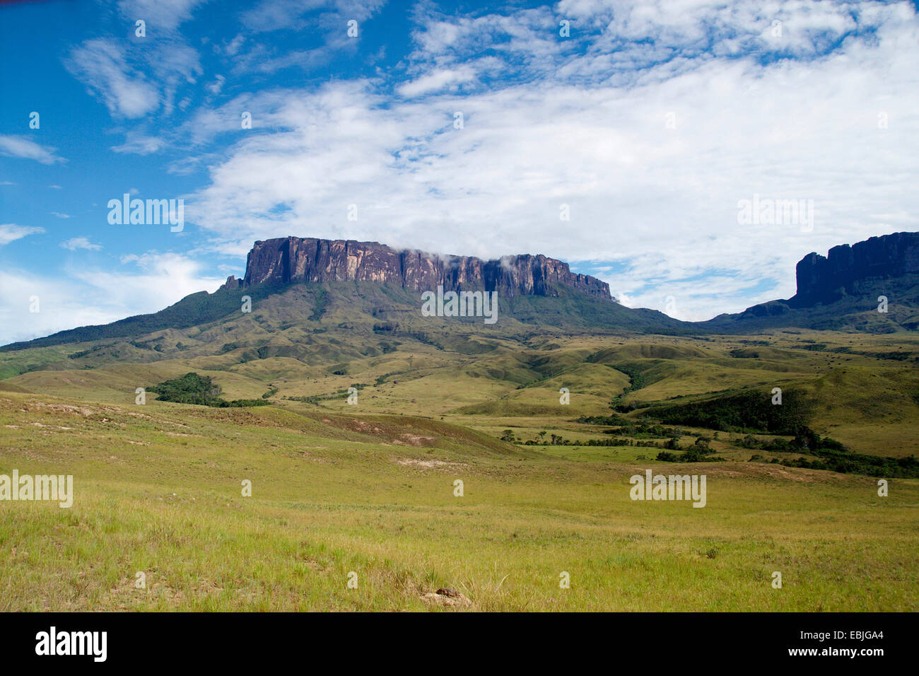 Kukenan Tepui and Roraima Tepui, Venezuela, Canaima National Park Stock ...