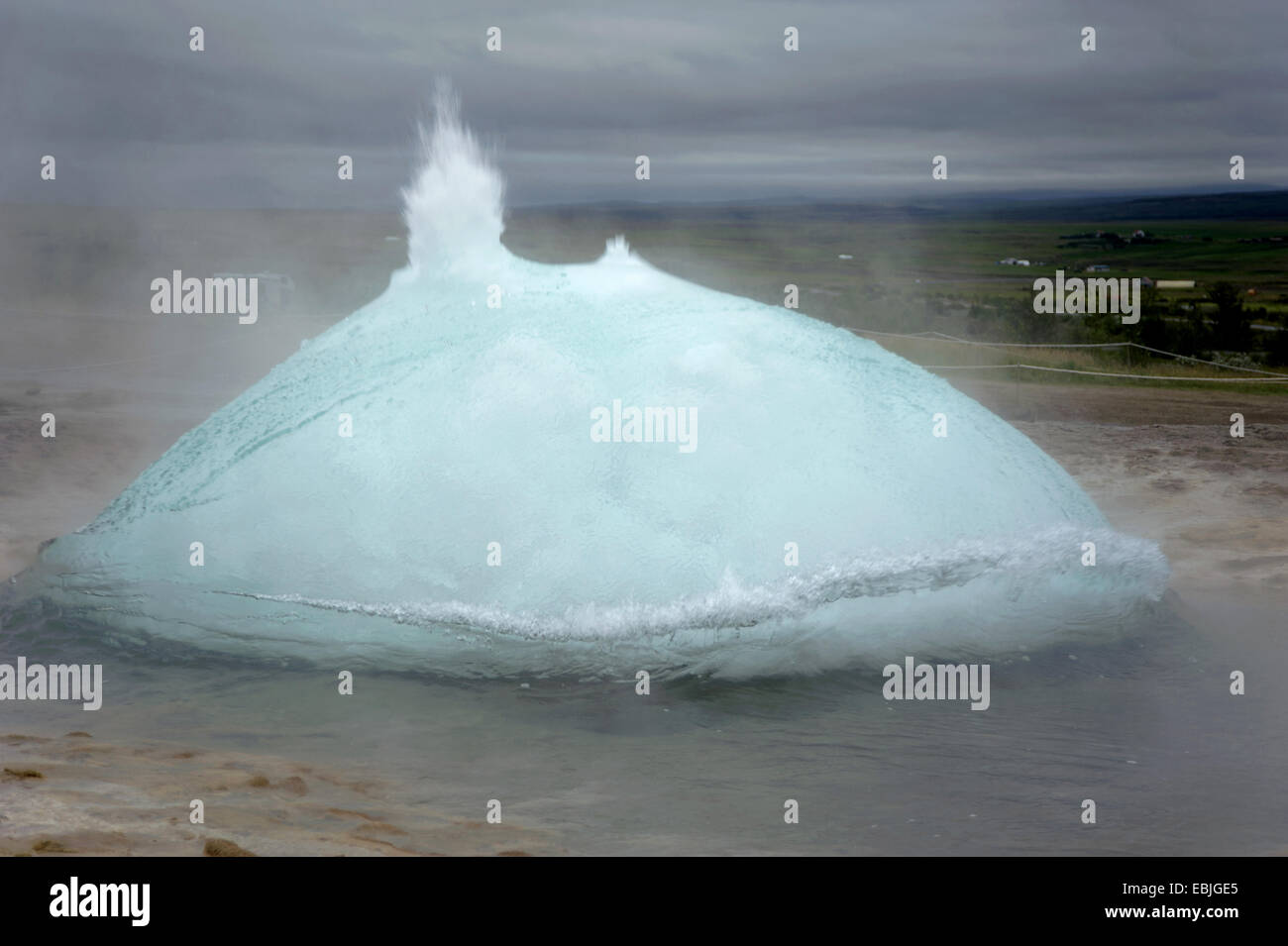 Strokkur fountain geyser, Iceland Stock Photo - Alamy