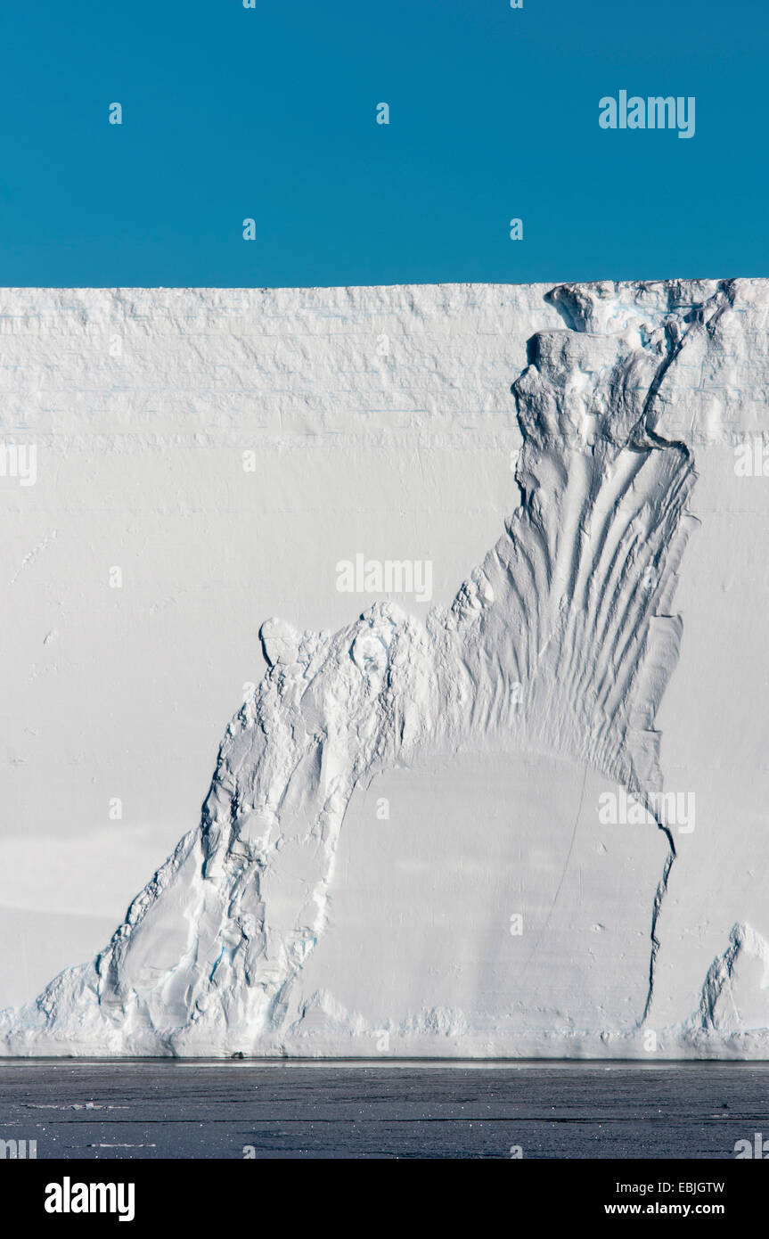 edge of a table iceberg near the iceberg resting place Austasen ...