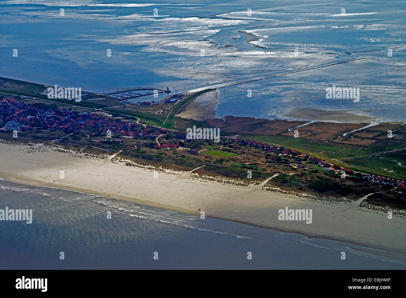 aerial view of Juist, Germany, Lower Saxony, Juist Stock Photo - Alamy