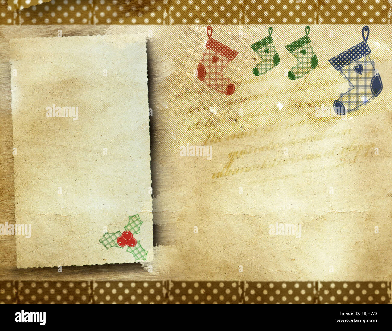 Grunge, retro Christmas background with copy space Stock Photo - Alamy