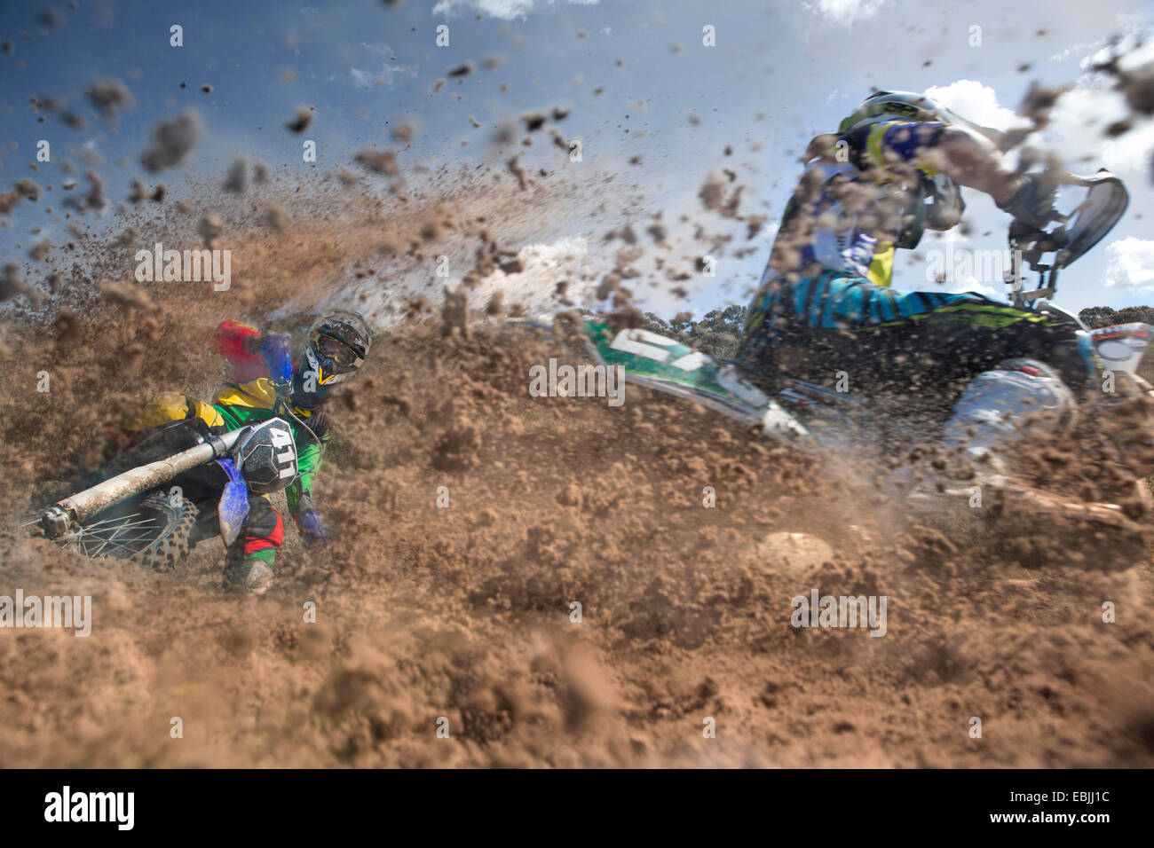 Two motocross riders hi-res stock photography and images - Alamy