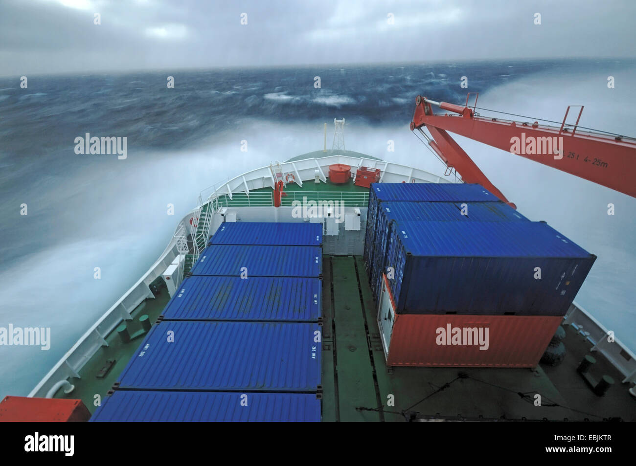 Container ship in storm hi-res stock photography and images - Alamy