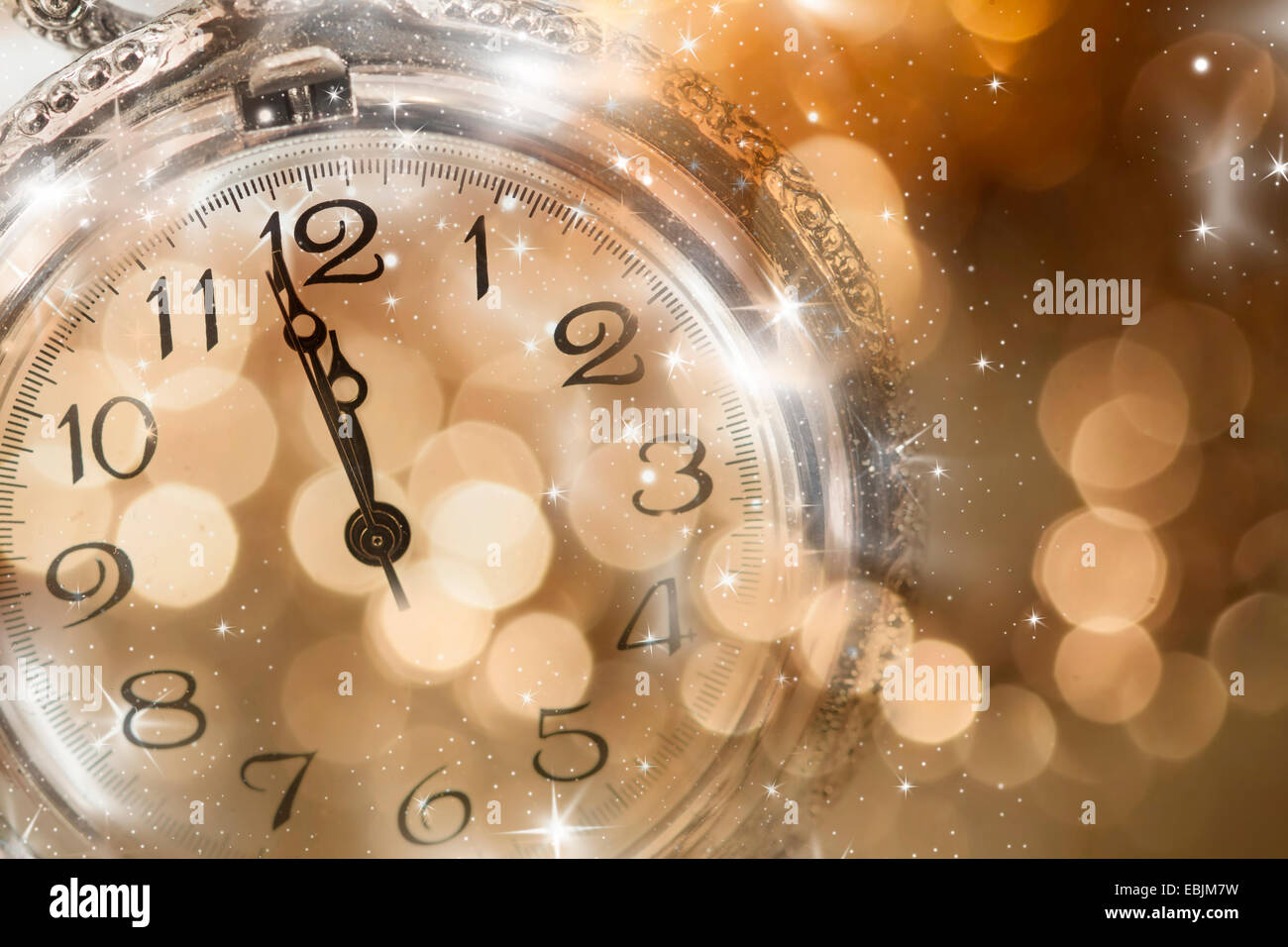 Clock pointing midnight hi-res stock photography and images - Alamy