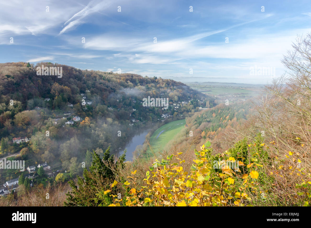 View of the Wye Valley and River Wye from Symonds Yat Rock View Point ...