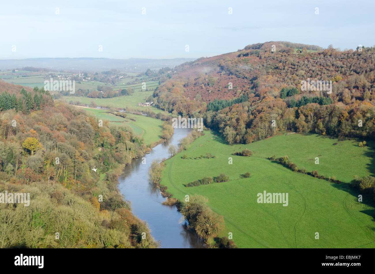 View of the Wye Valley and River Wye from Symonds Yat Rock View Point ...