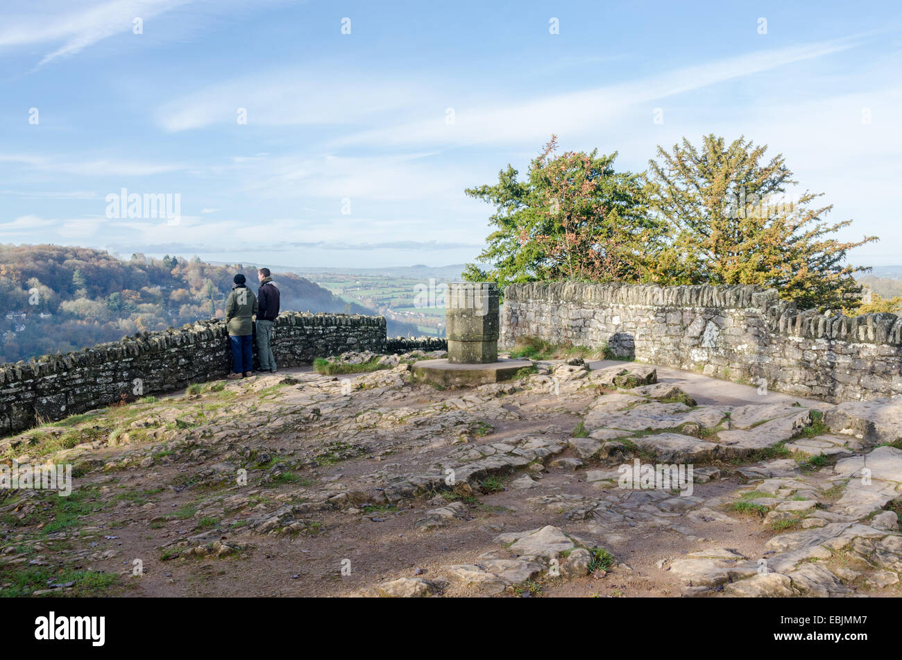Symonds Yat Rock historic view point overlooking the Wye Valley Stock ...