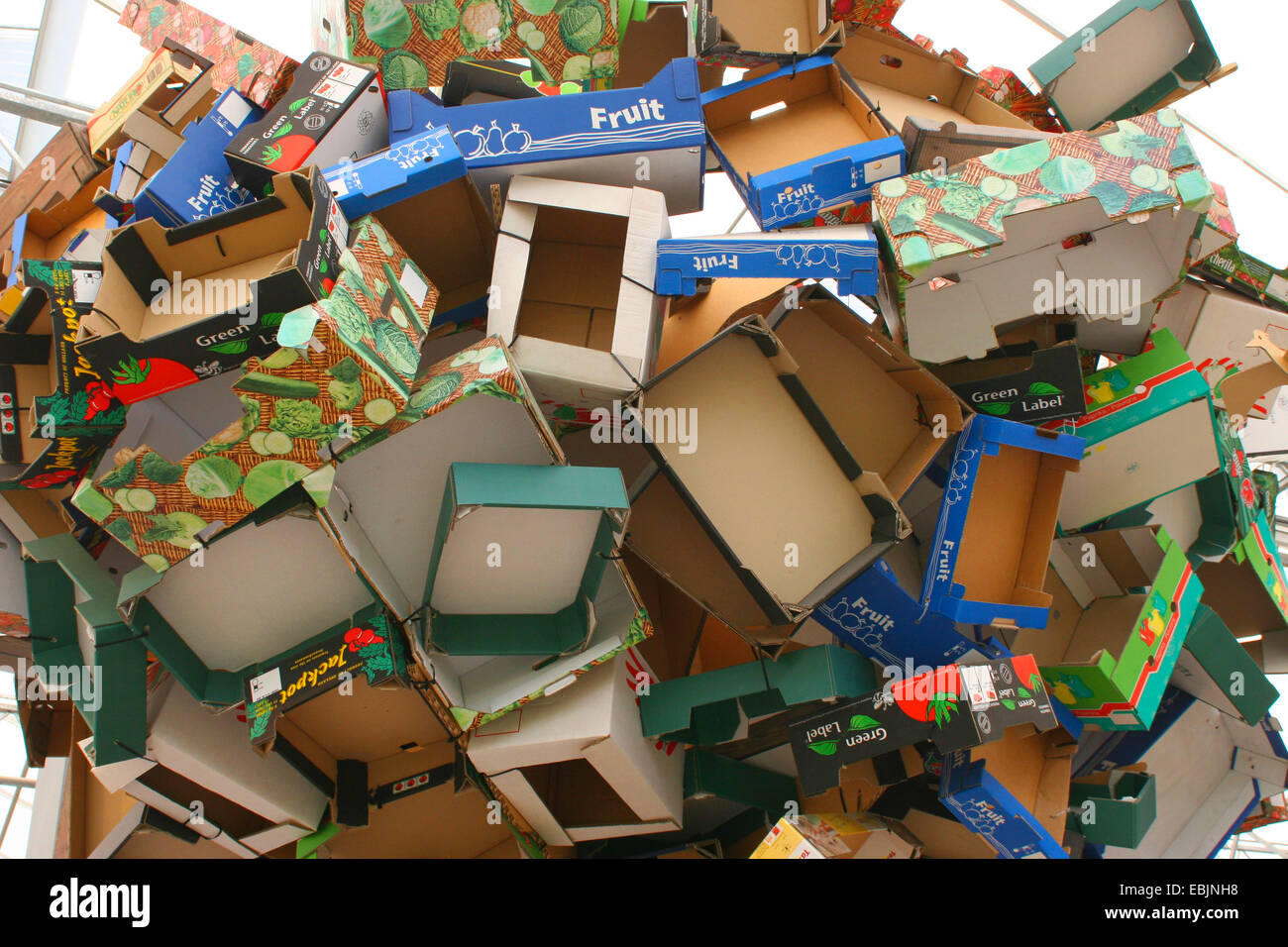 large heap of embty fruit and vegetable boxes, Germany Stock Photo - Alamy