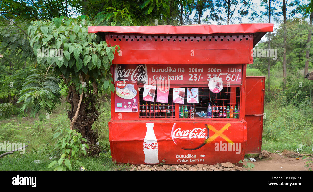 Soft drinks vendor, a common sight of the Nanuyki to Nairobi road Stock ...