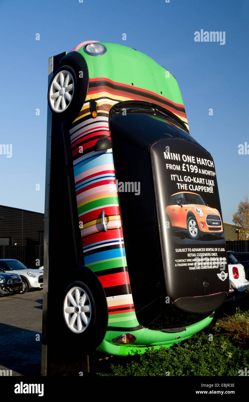 Mini car dealership, Cardiff, Wales Stock Photo - Alamy