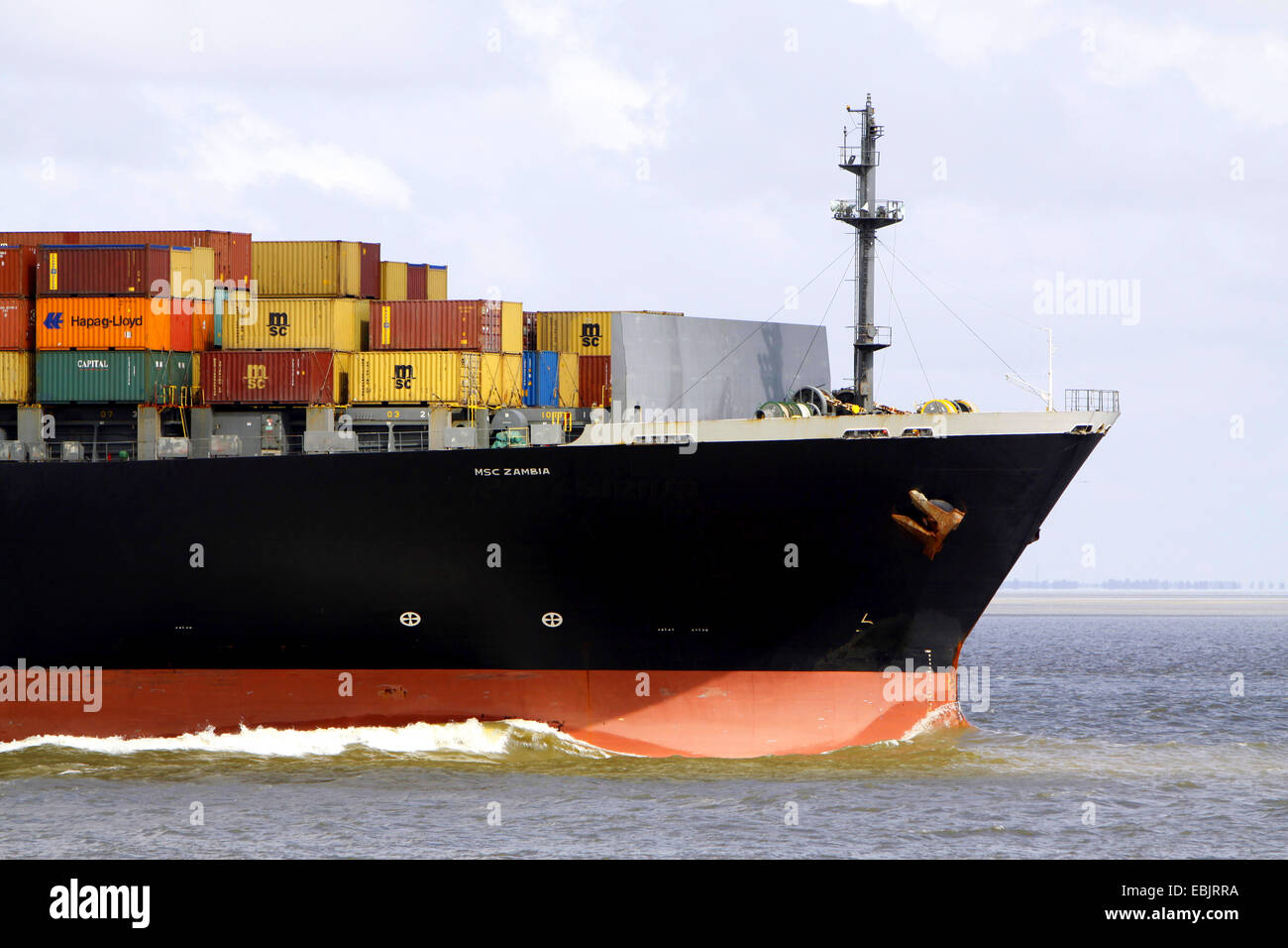 Container ship on the north sea hi-res stock photography and images - Alamy