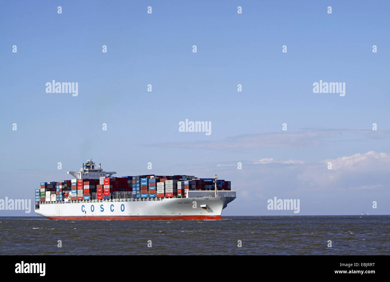 Container ship on the north sea hi-res stock photography and images - Alamy