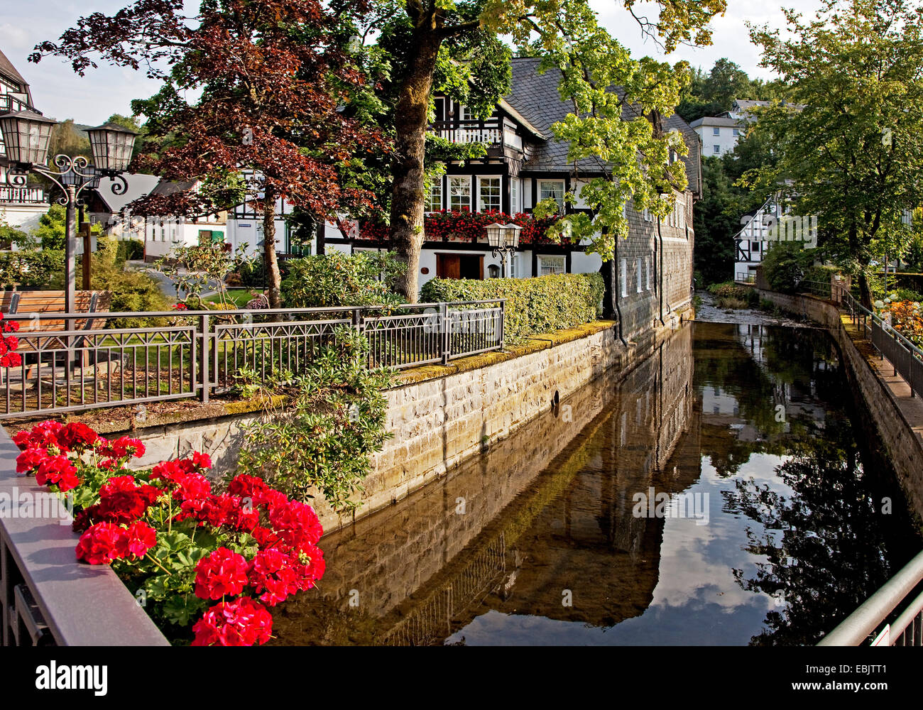 Lenne river in oberkirchen village hi-res stock photography and images ...