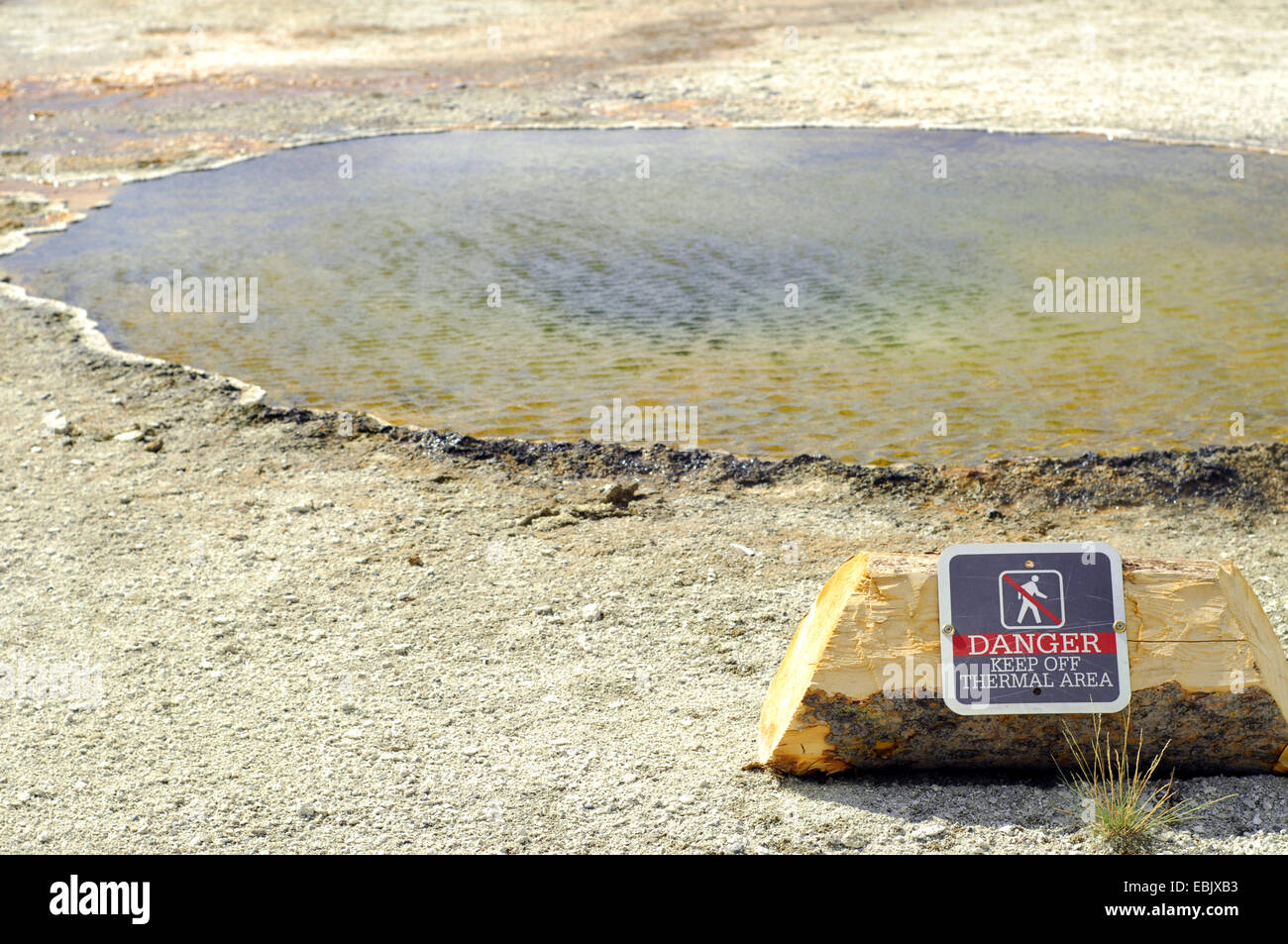 Danger hot springs sign yellowstone hi-res stock photography and images ...