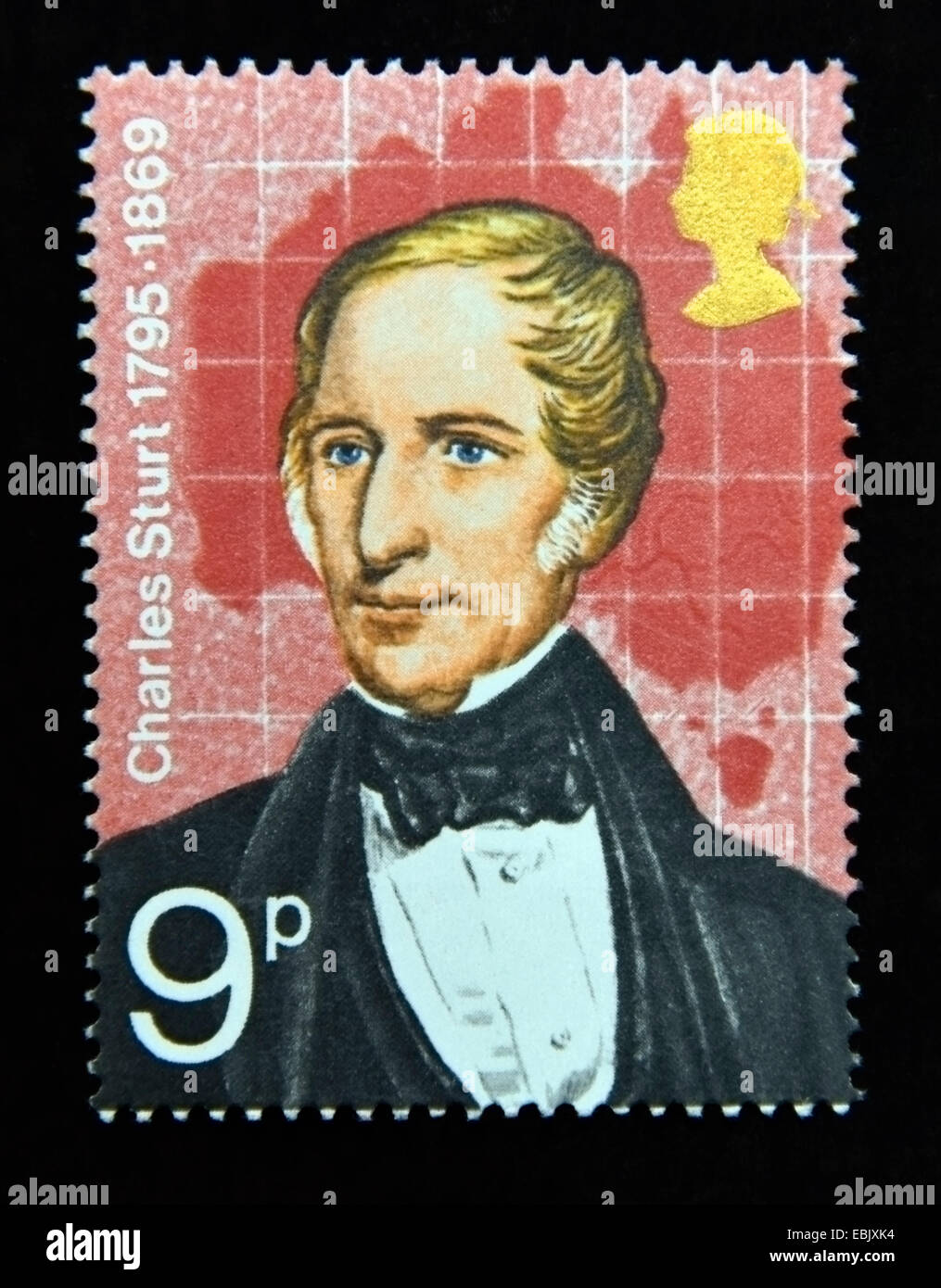 Postage stamp. Great Britain. Queen Elizabeth II. British Explorers ...