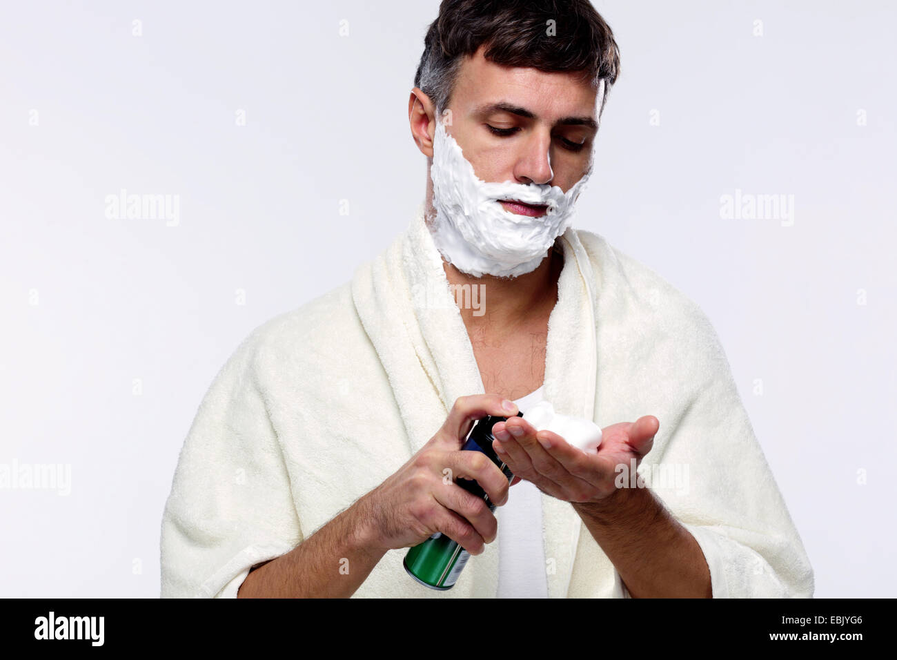 Man shaving cream hi-res stock photography and images - Alamy