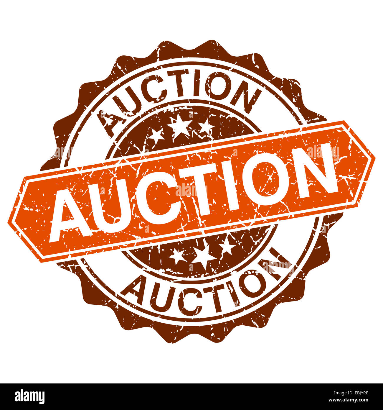 Auction grungy stamp isolated on white background Stock Photo - Alamy