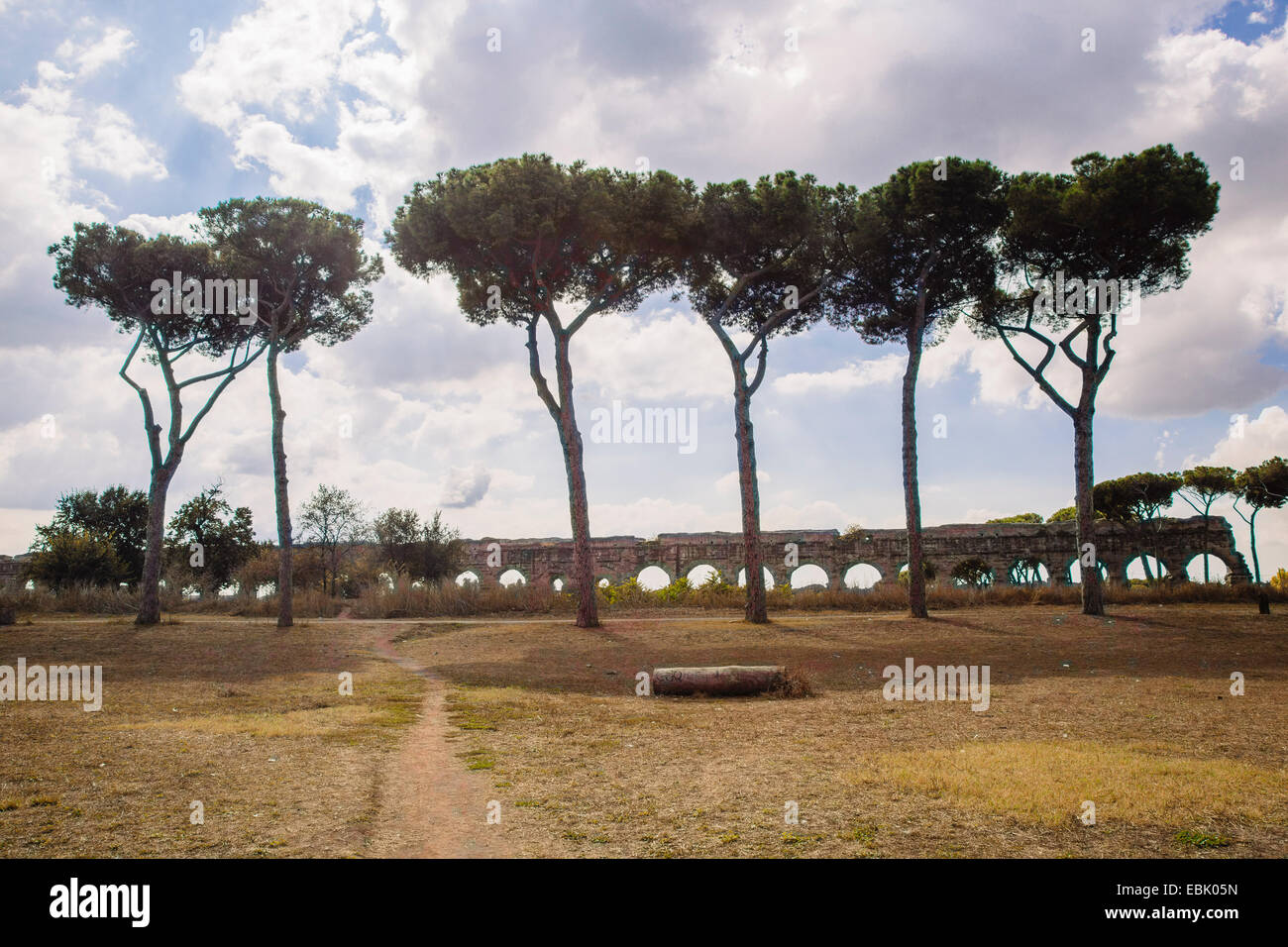 View of ancient aqueduct, Parco degli Acquedotti, Rome, Italy Stock ...