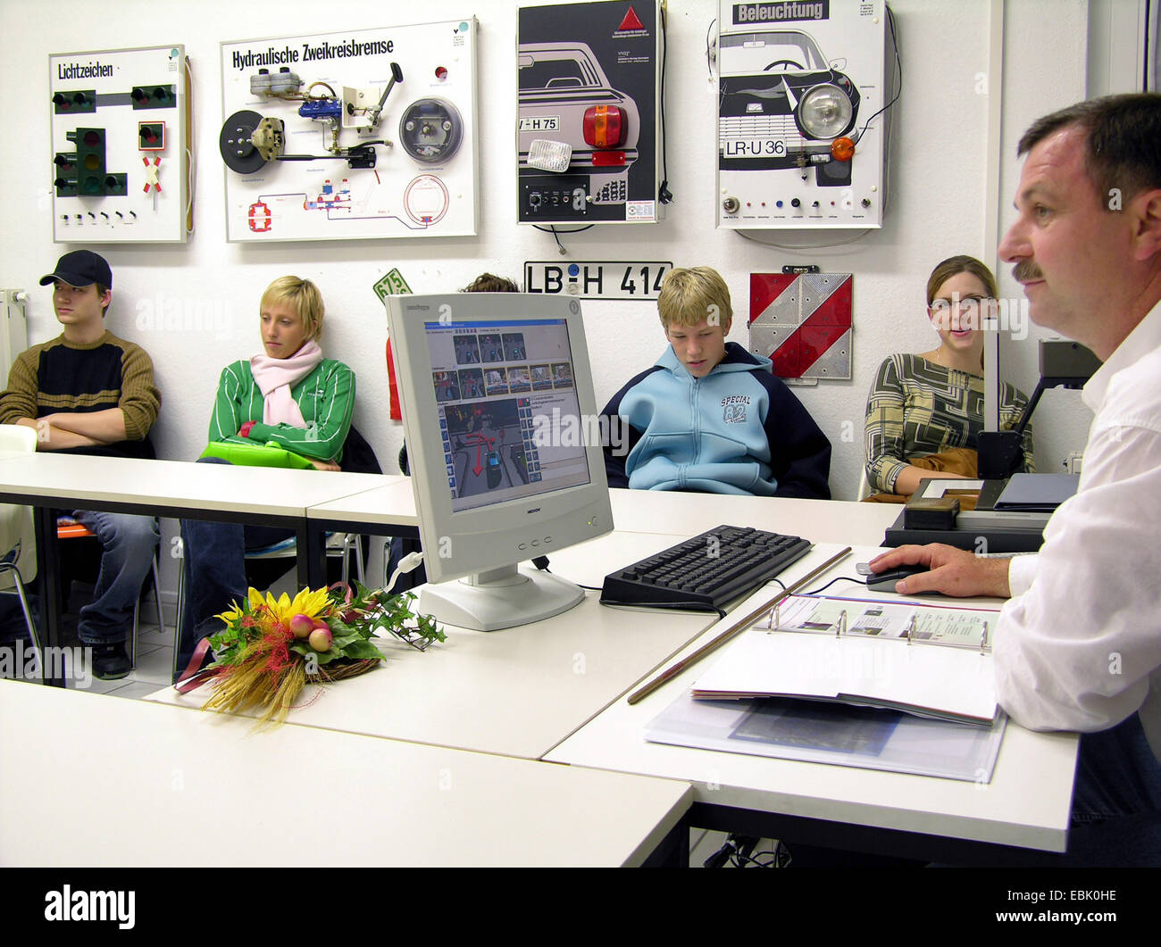 driving school, driving theory classes Stock Photo - Alamy