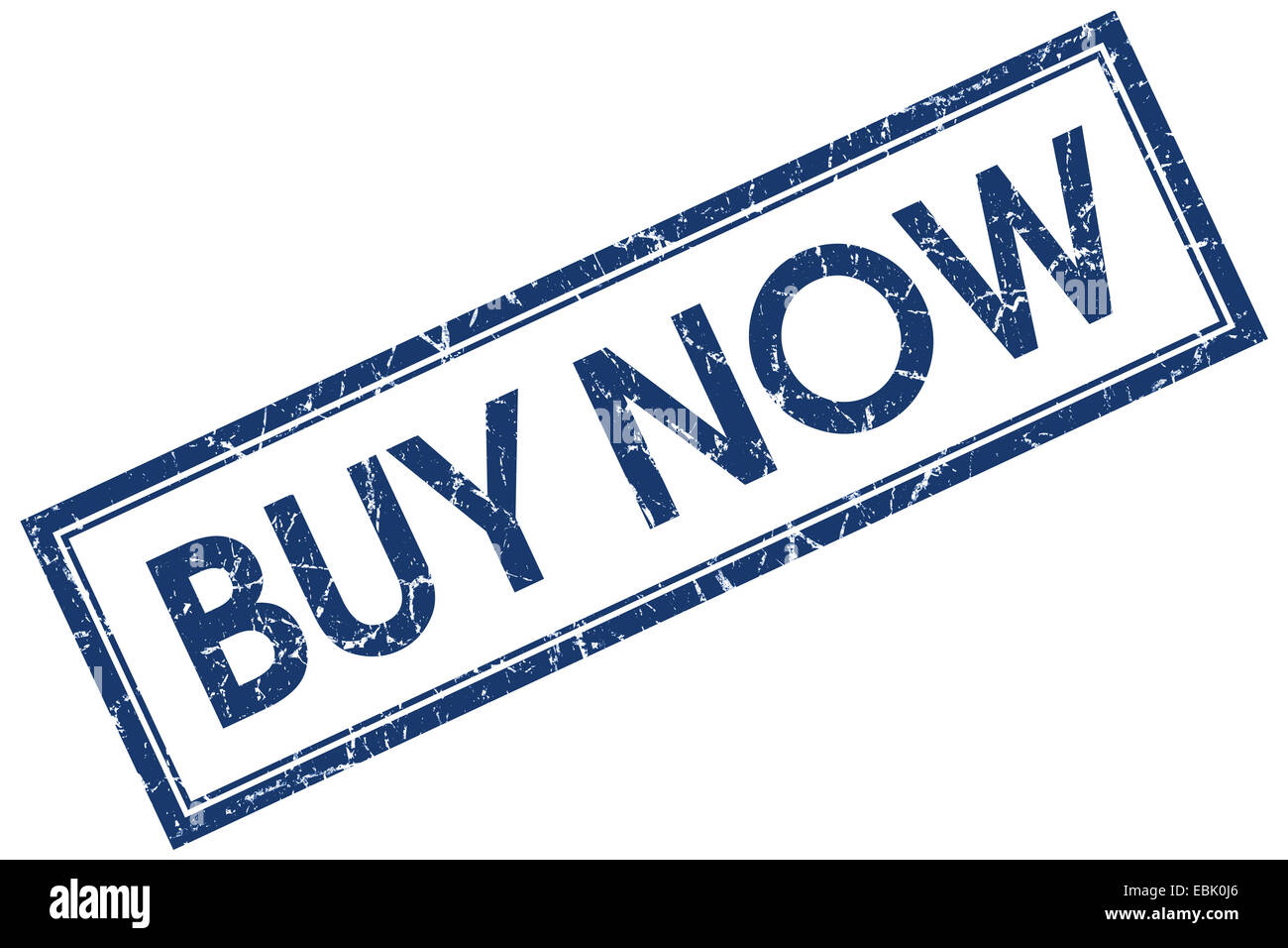 buy now blue square stamp isolated on white background Stock Photo - Alamy