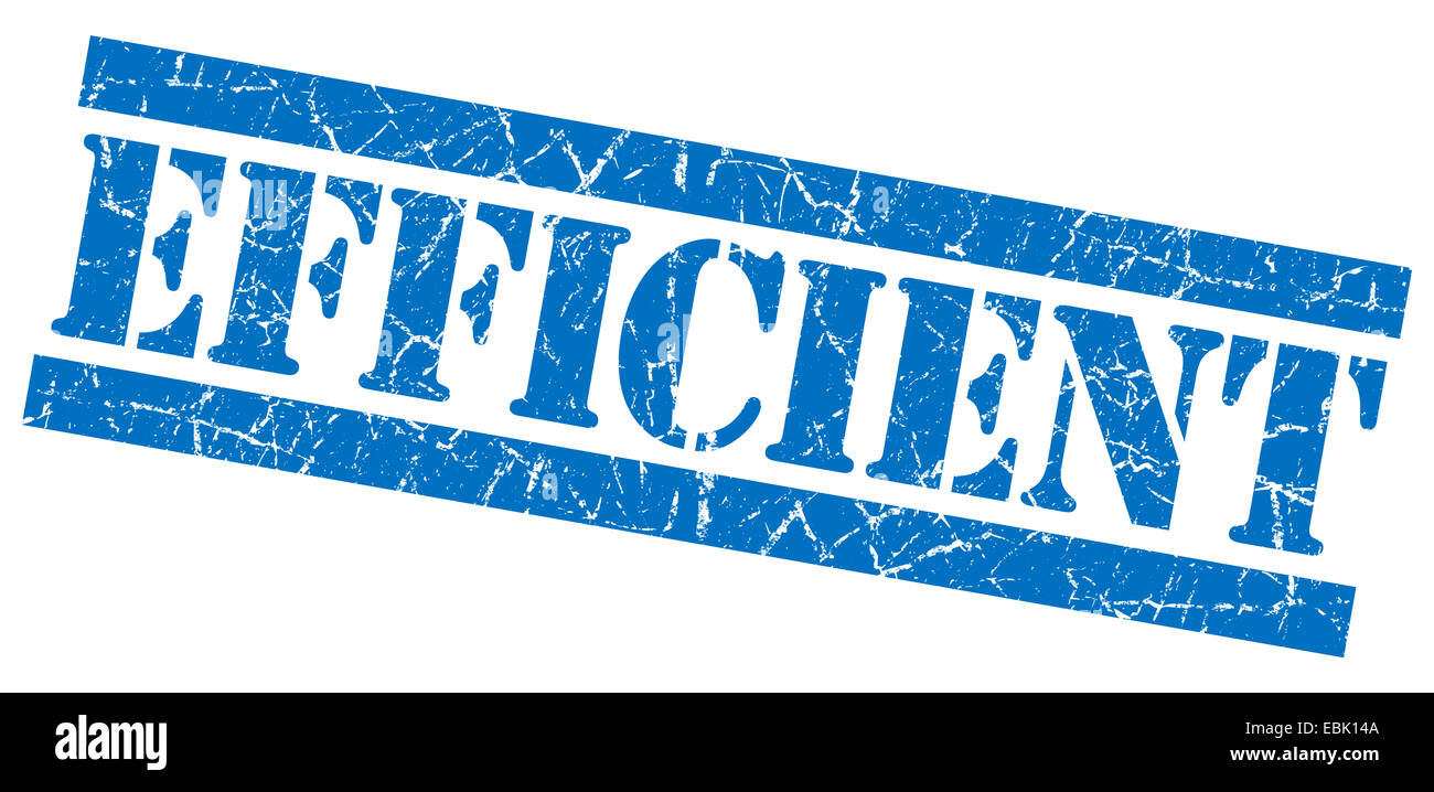 Efficient blue grunge stamp Stock Photo - Alamy