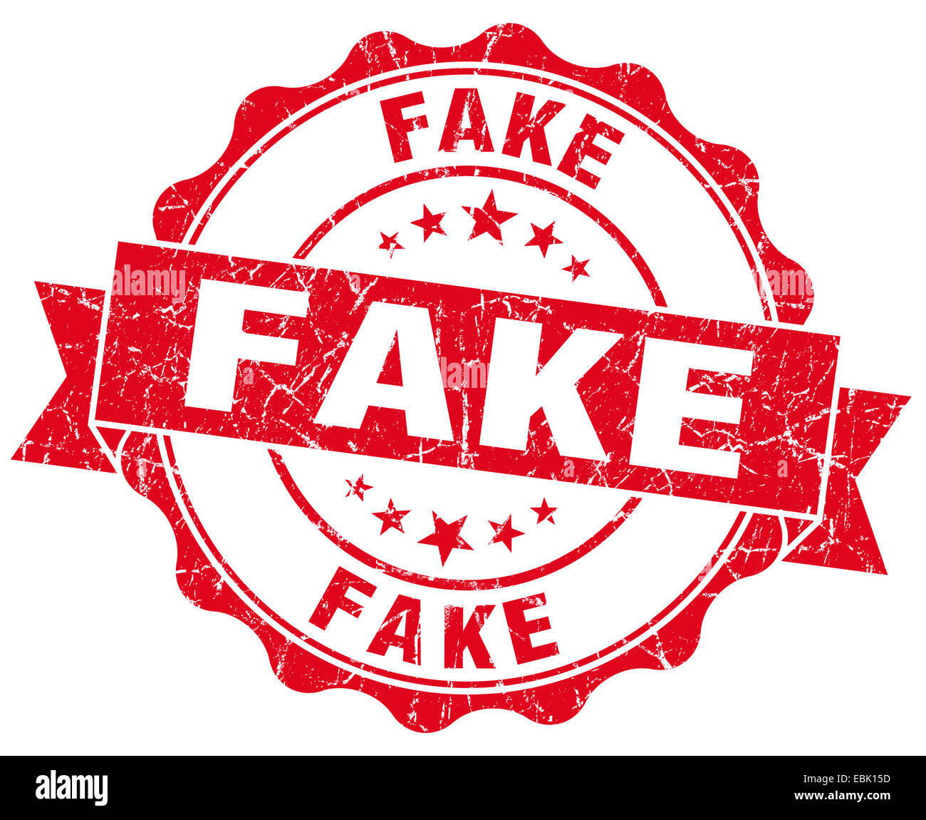 Fake grunge red vintage round isolated seal Stock Photo - Alamy