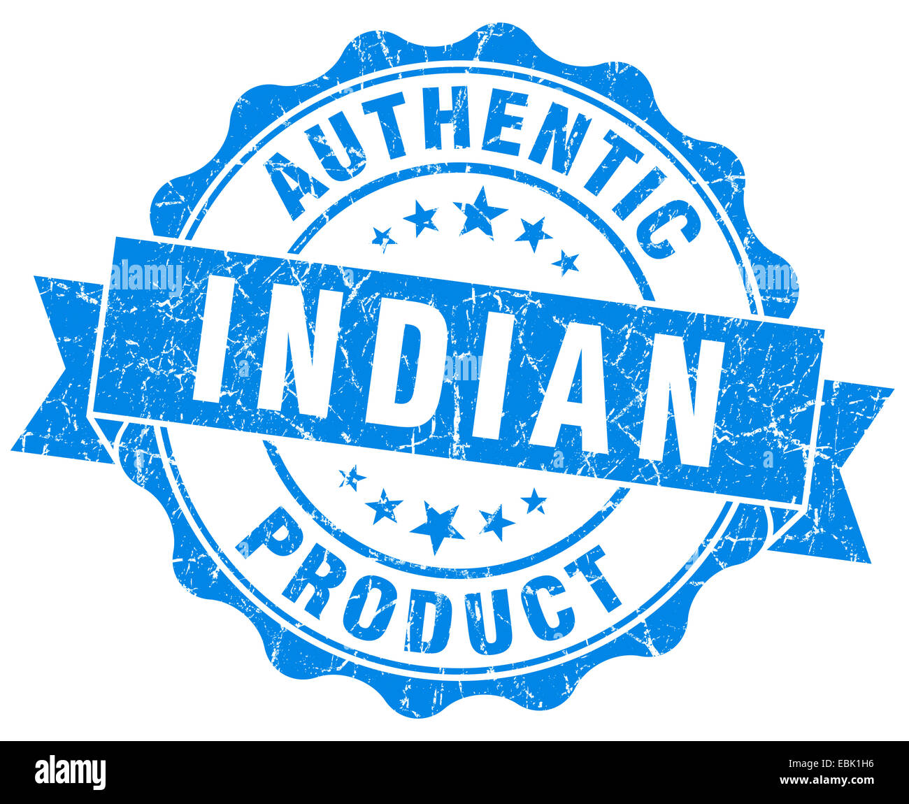 Indian product blue grunge stamp Stock Photo - Alamy