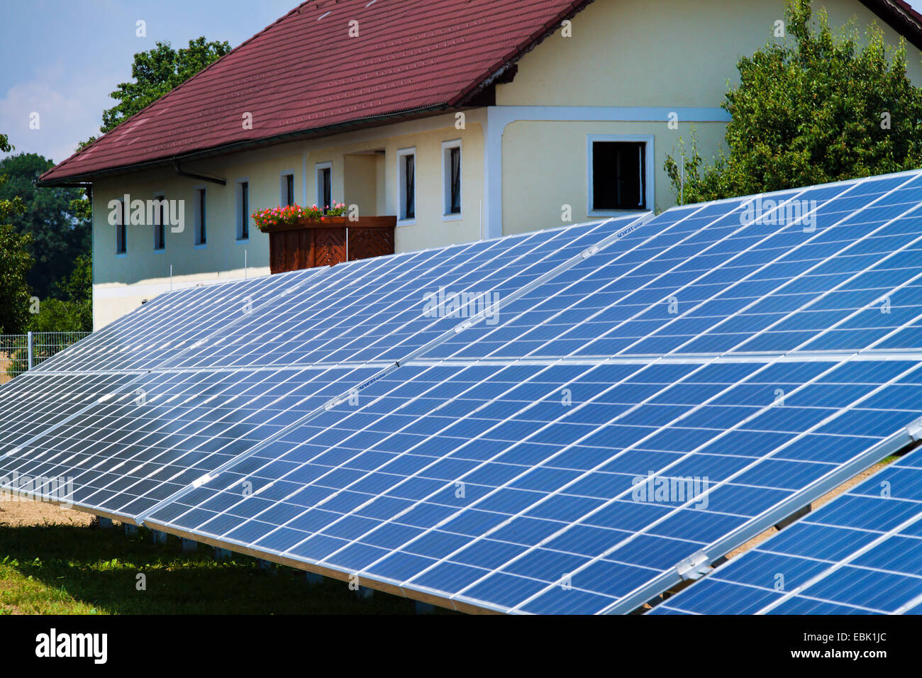 solar plant in residential area Stock Photo - Alamy