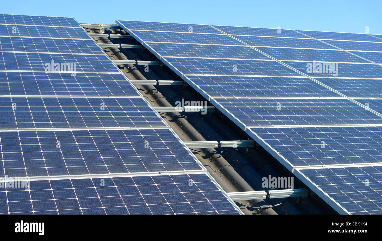 roof with solar panels, Germany Stock Photo - Alamy