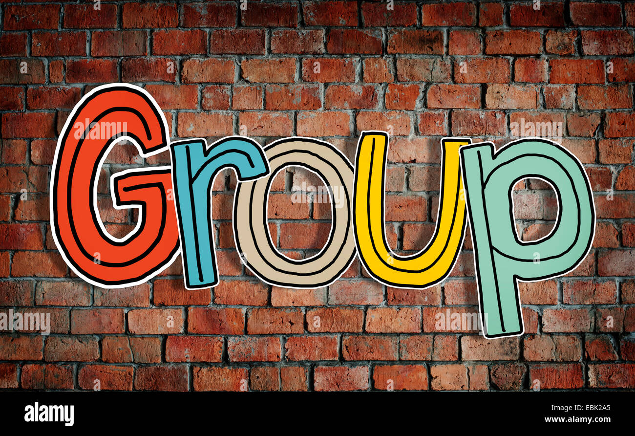 Word Group on a Brickwall Background Stock Photo - Alamy