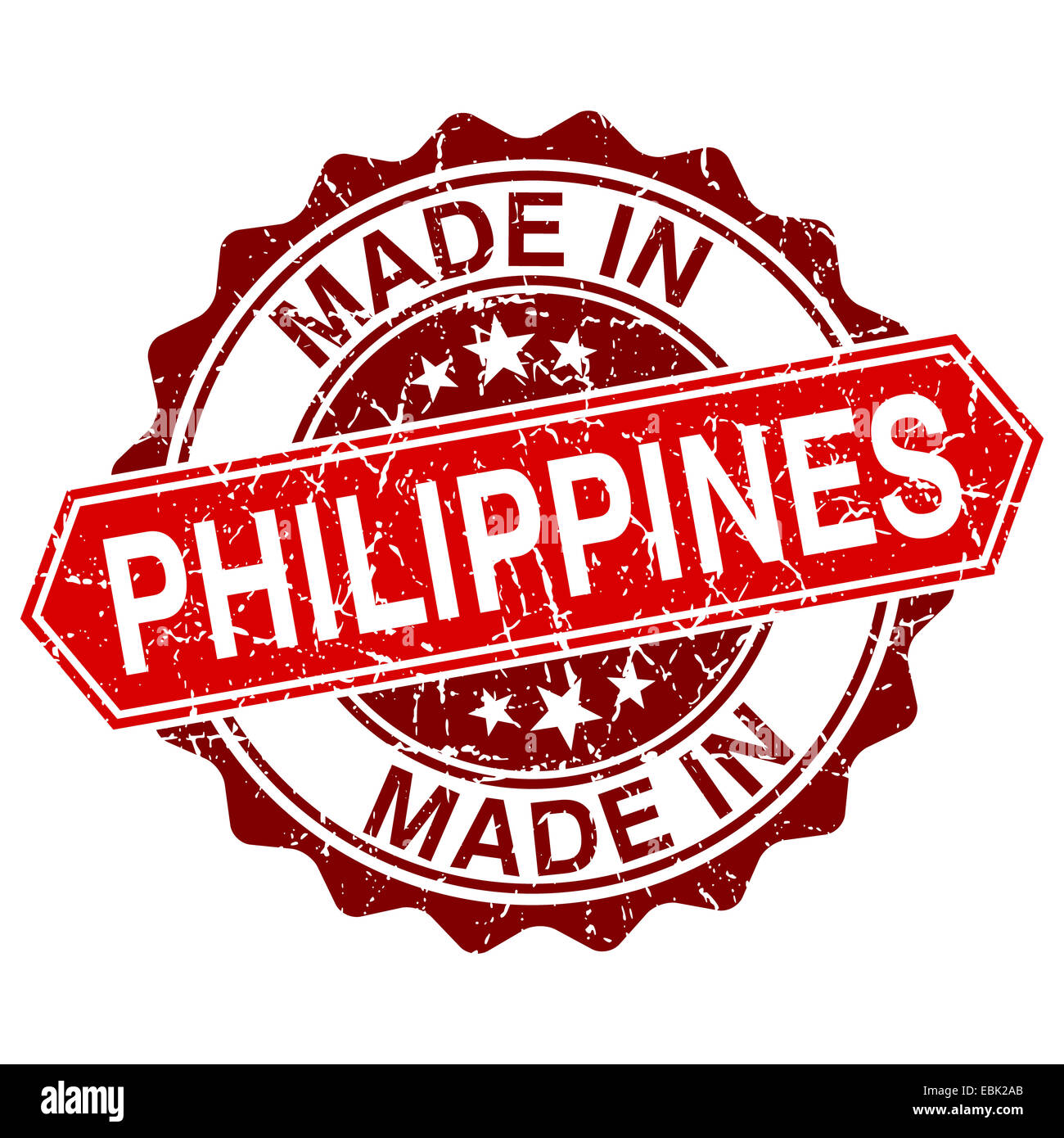 made in Philippines red stamp isolated on white background Stock Photo ...