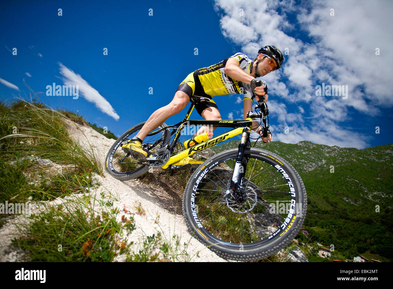 Man riding mountainbike single trail hi-res stock photography and ...