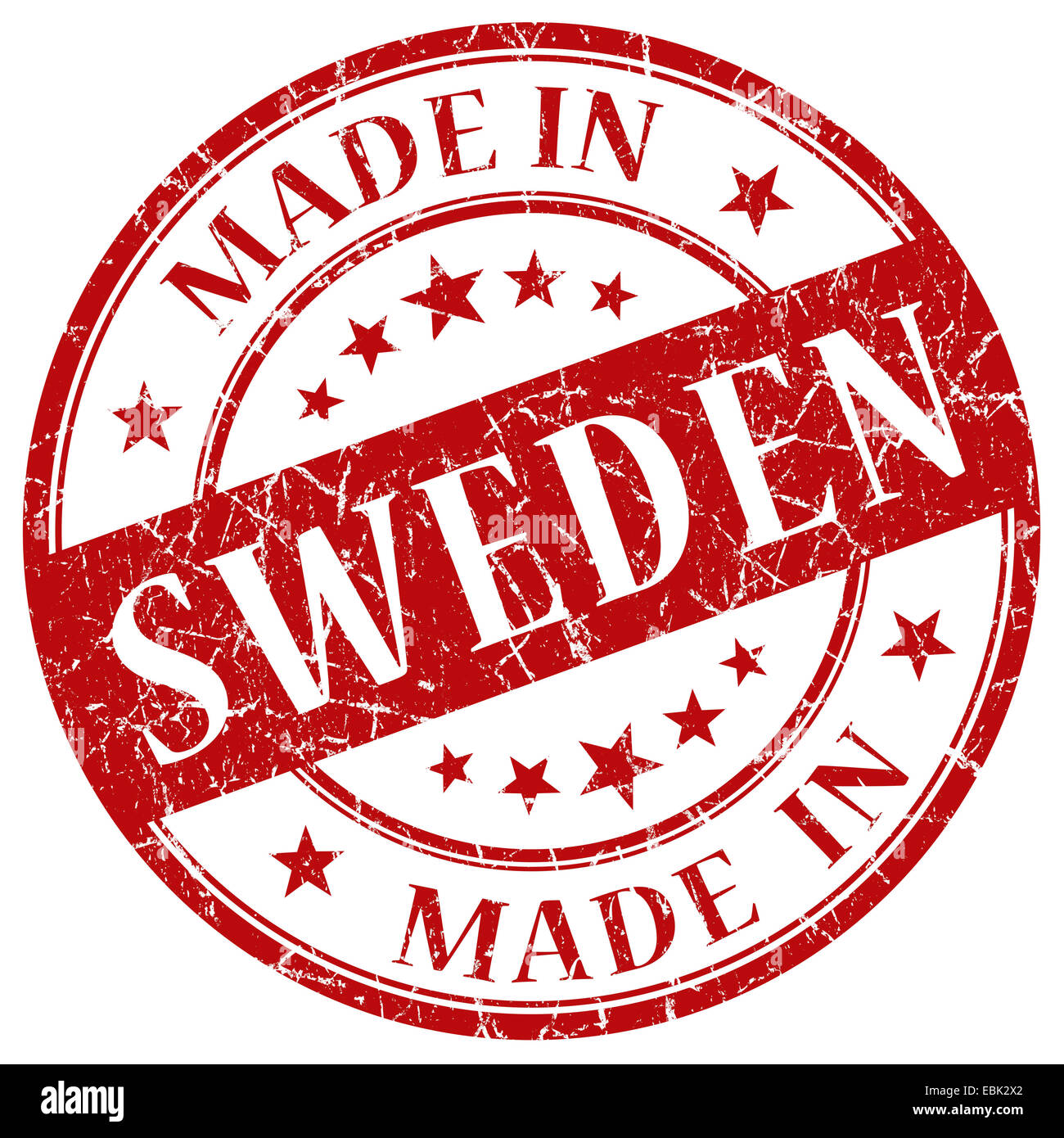 Made In Sweden red stamp Stock Photo - Alamy