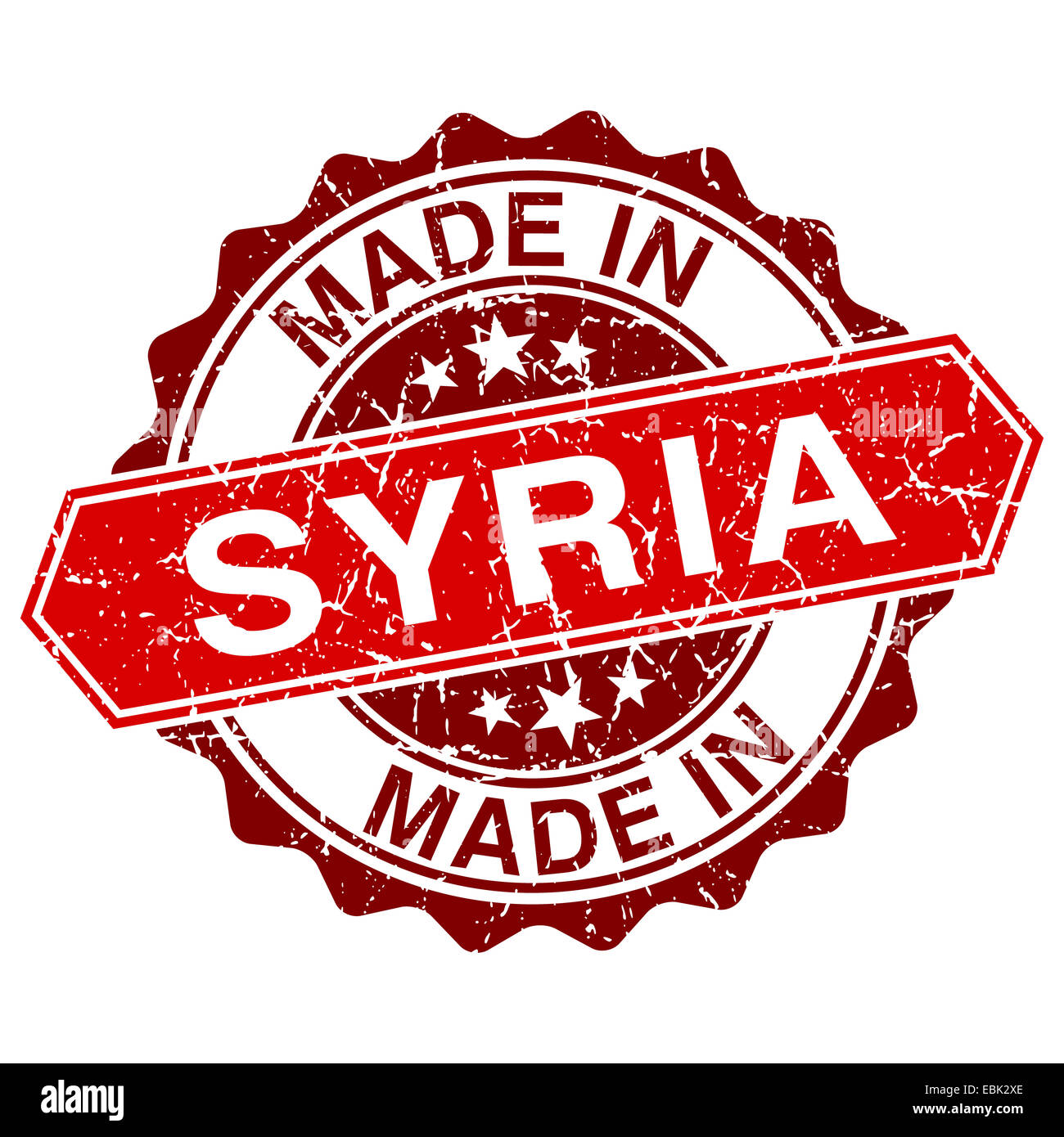 made in Syria red stamp isolated on white background Stock Photo - Alamy