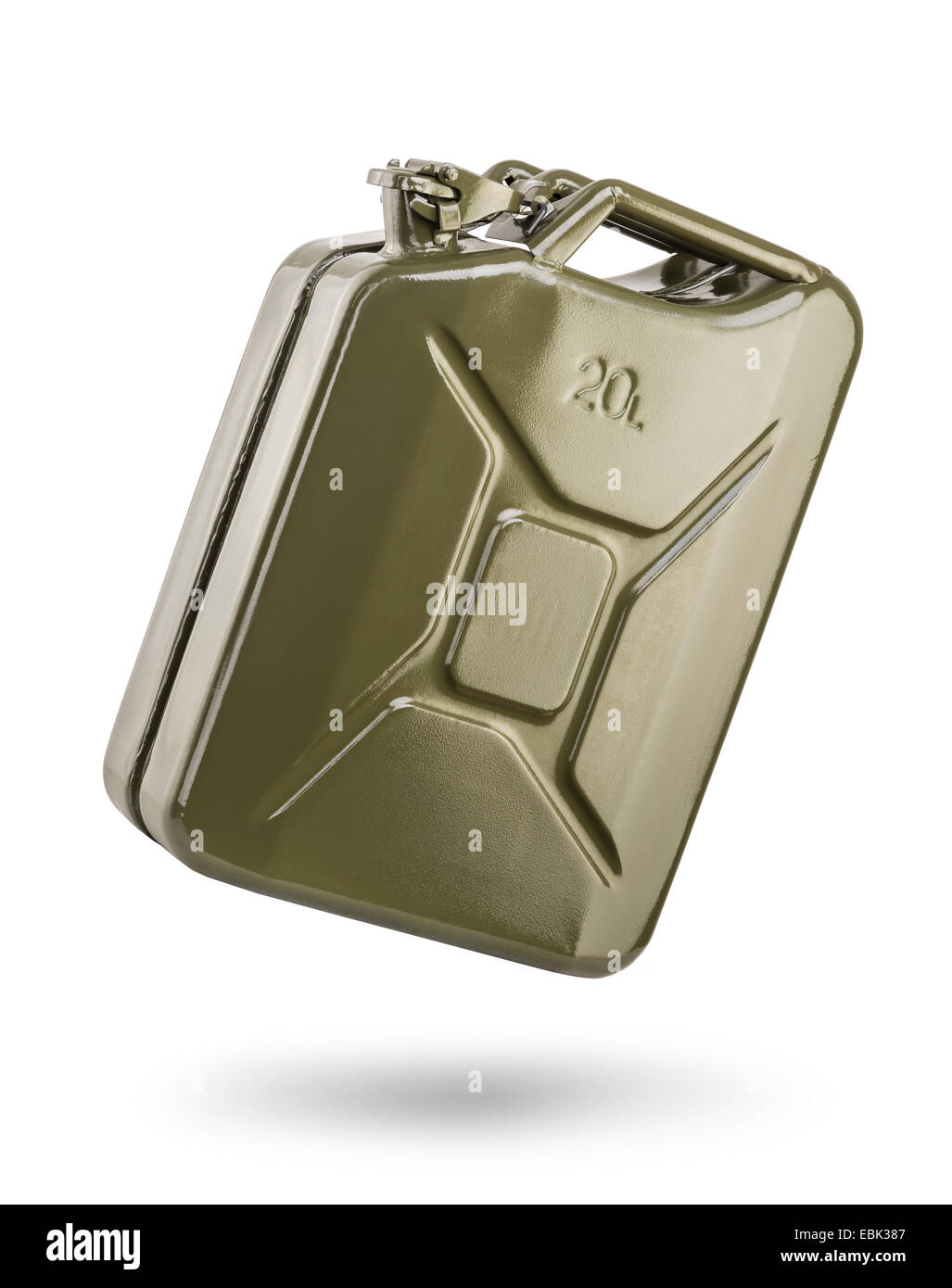 Gasoline canister on white background Stock Photo - Alamy