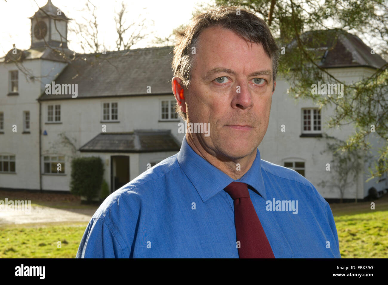 The Earl of Cardigan at Tottenham House, showing the derelict stables ...