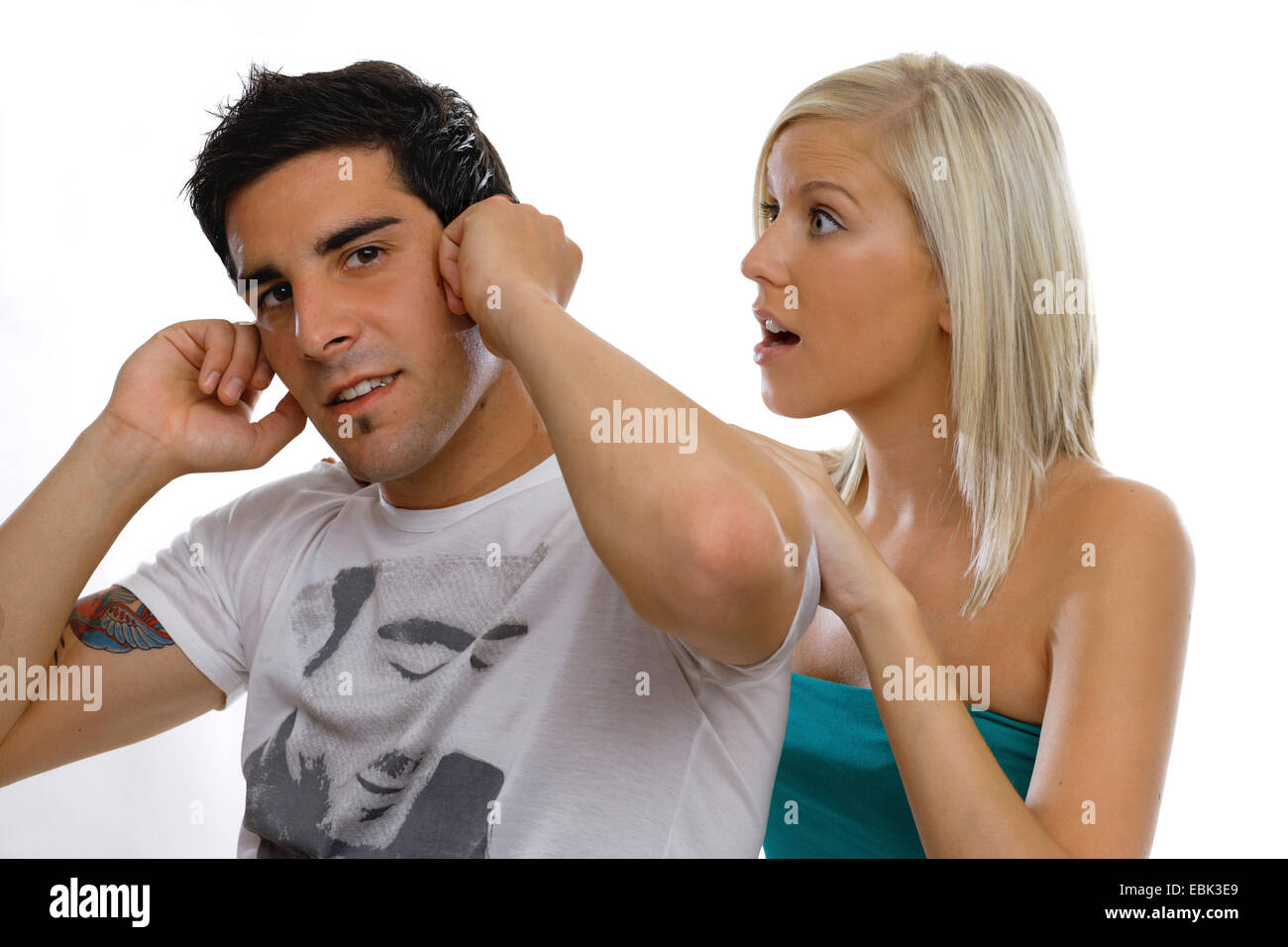 conflict between young couple Stock Photo - Alamy
