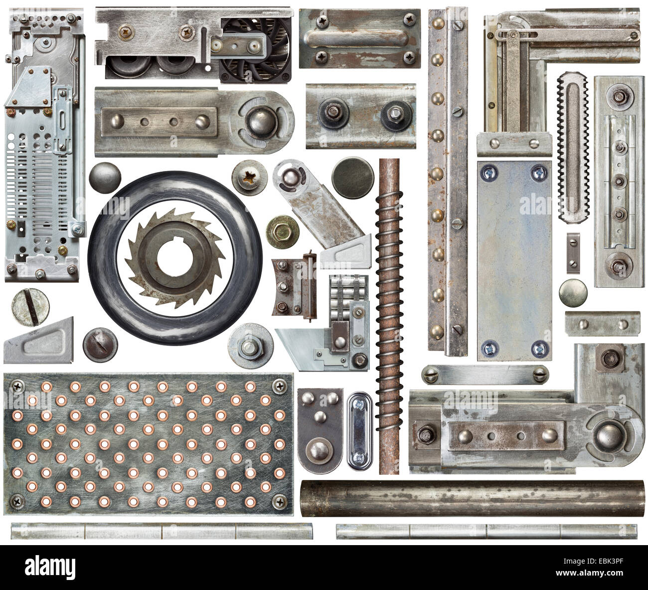 Industrial metal design elements Stock Photo - Alamy