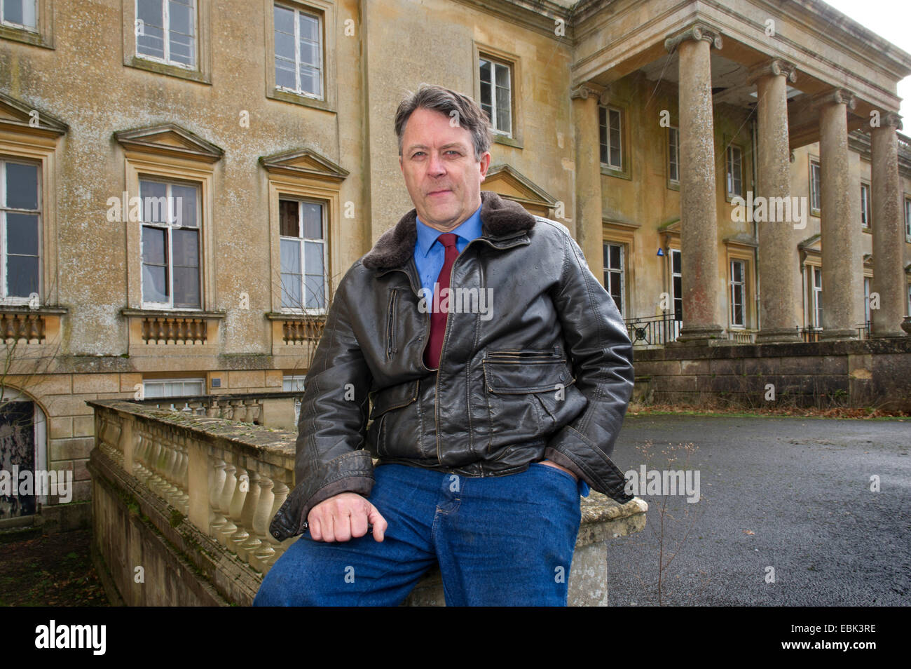 The Earl of Cardigan at Tottenham House, showing the derelict stables ...